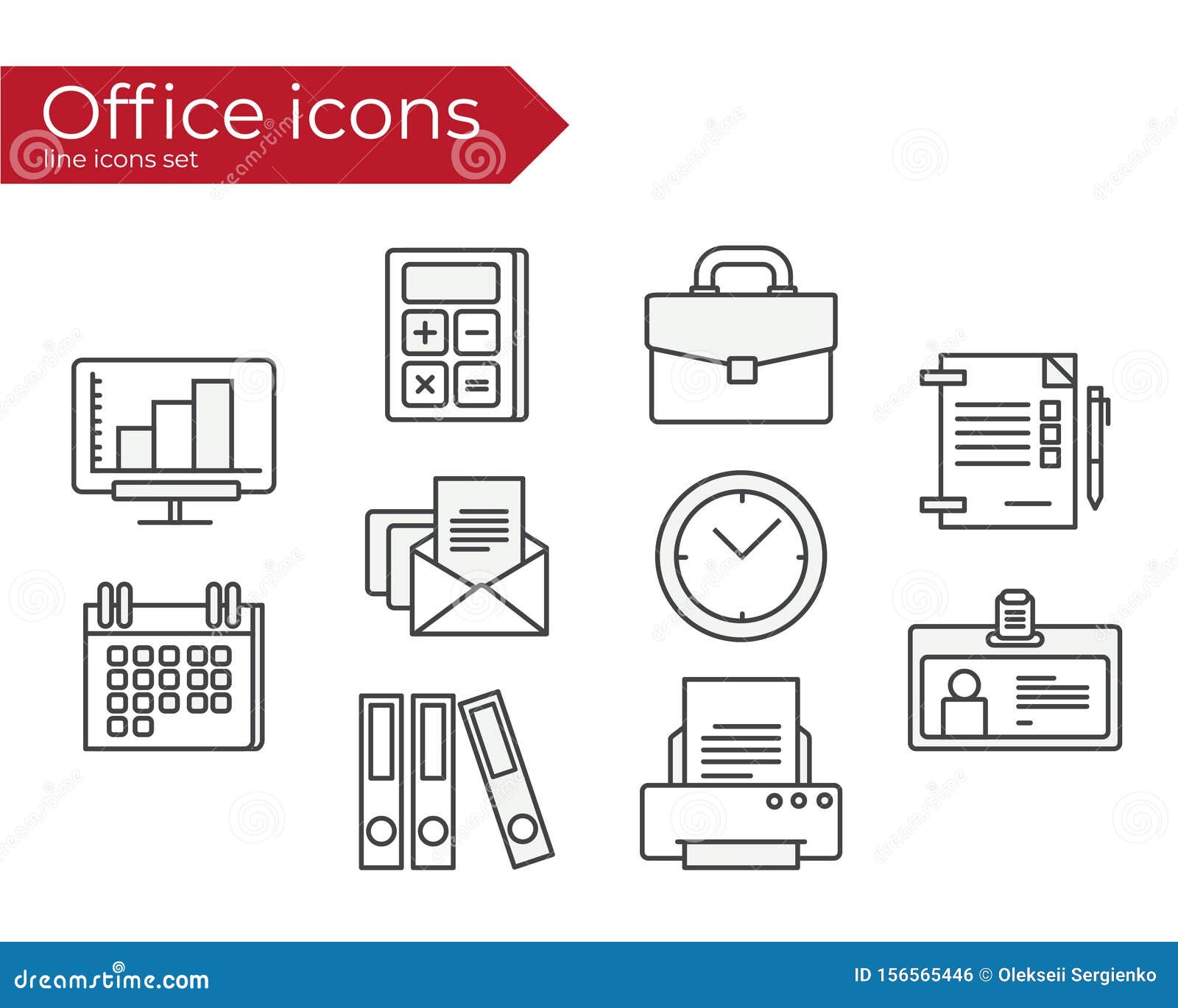 Linear Office Block Icon From Buildings Outline Collection. Thin Line ...