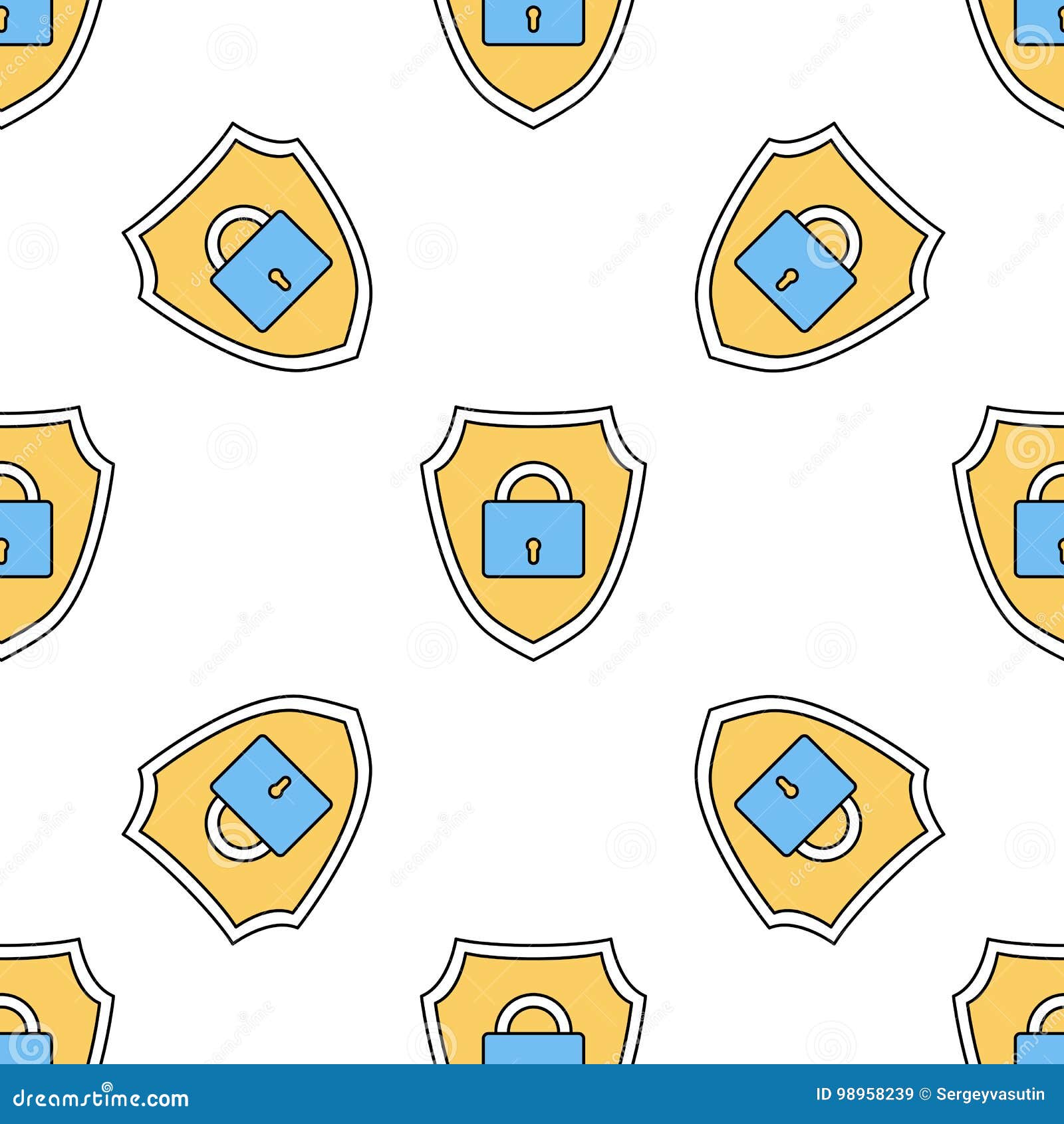 Linear Seamless Pattern with Safety Internet Stock Vector ...