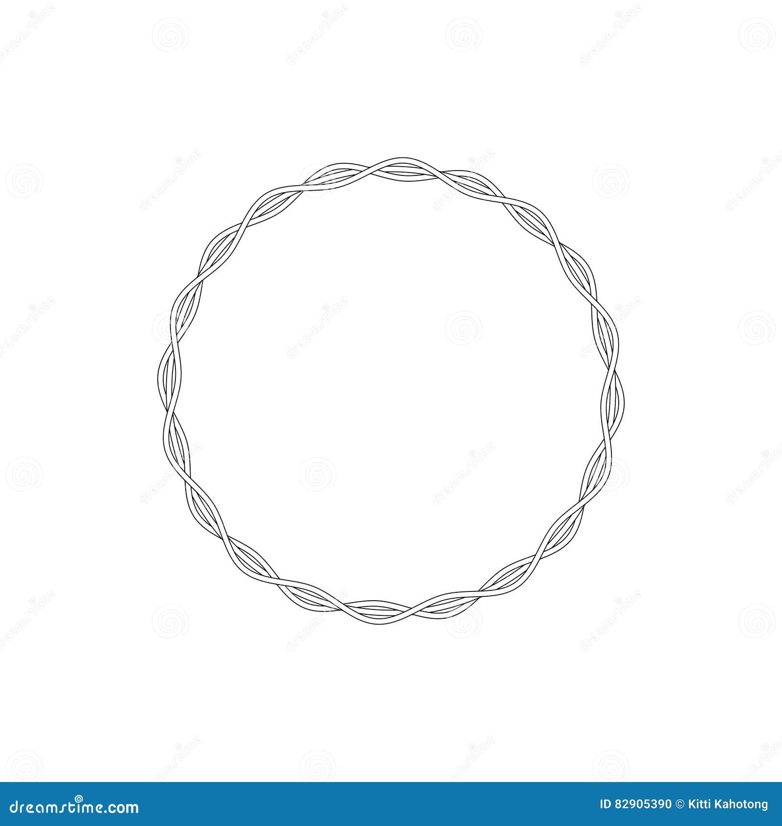 Vector Linear Style Circle Frame Stock Vector - Illustration of design ...