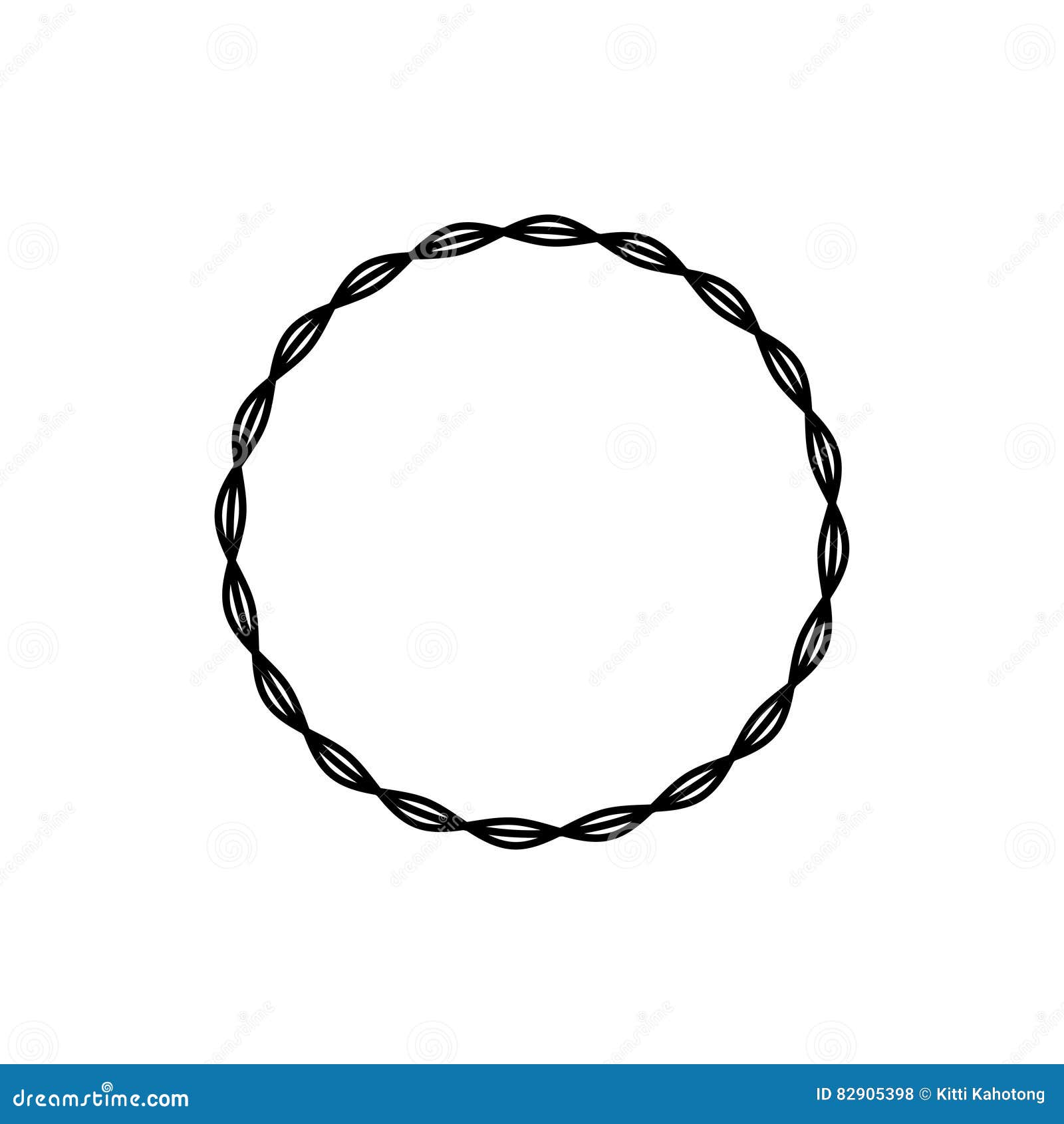 Vector Linear Style Circle Frame Stock Vector - Illustration of vintage ...