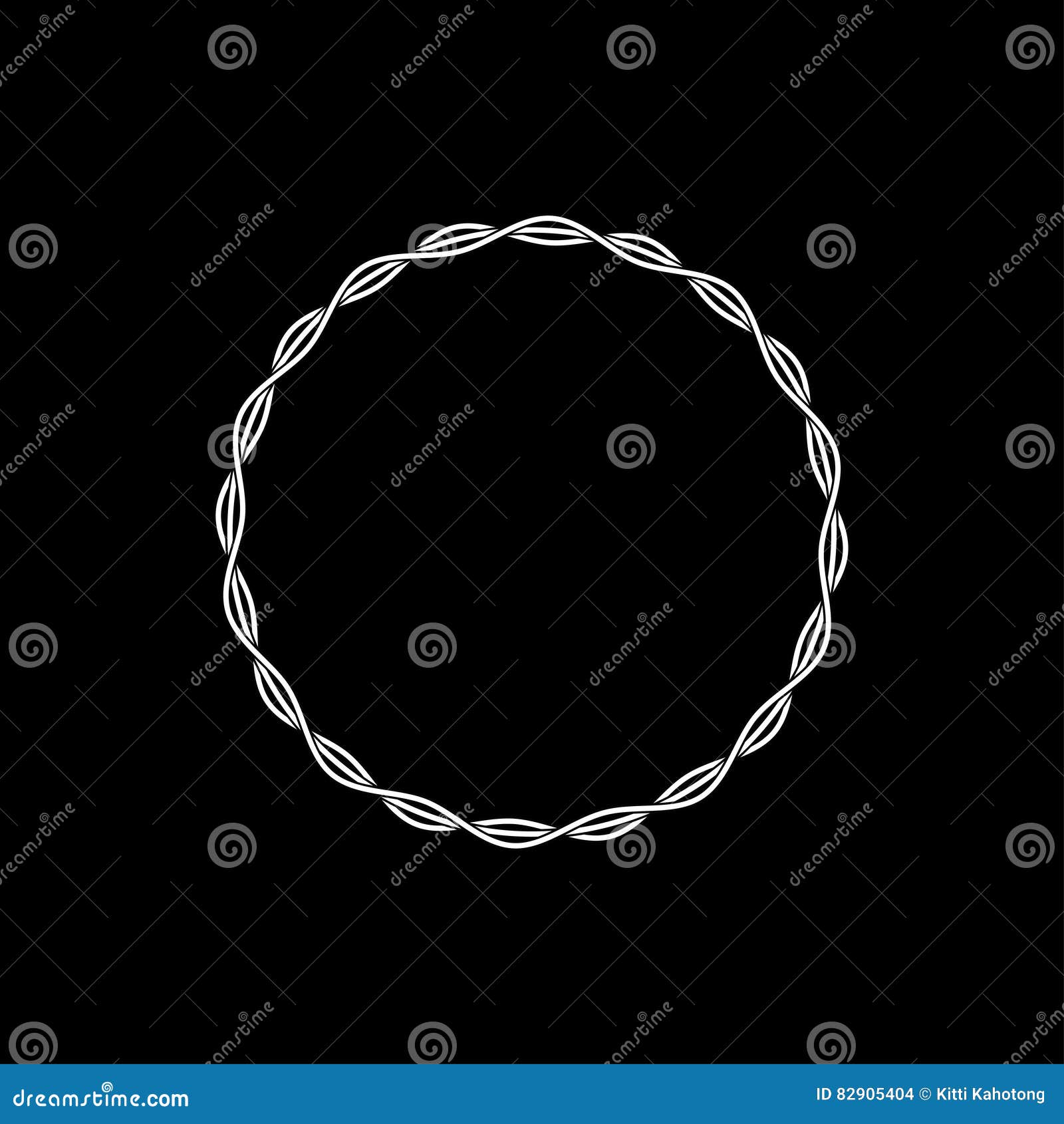 Vector Linear Style Circle Frame Stock Vector - Illustration of circle ...
