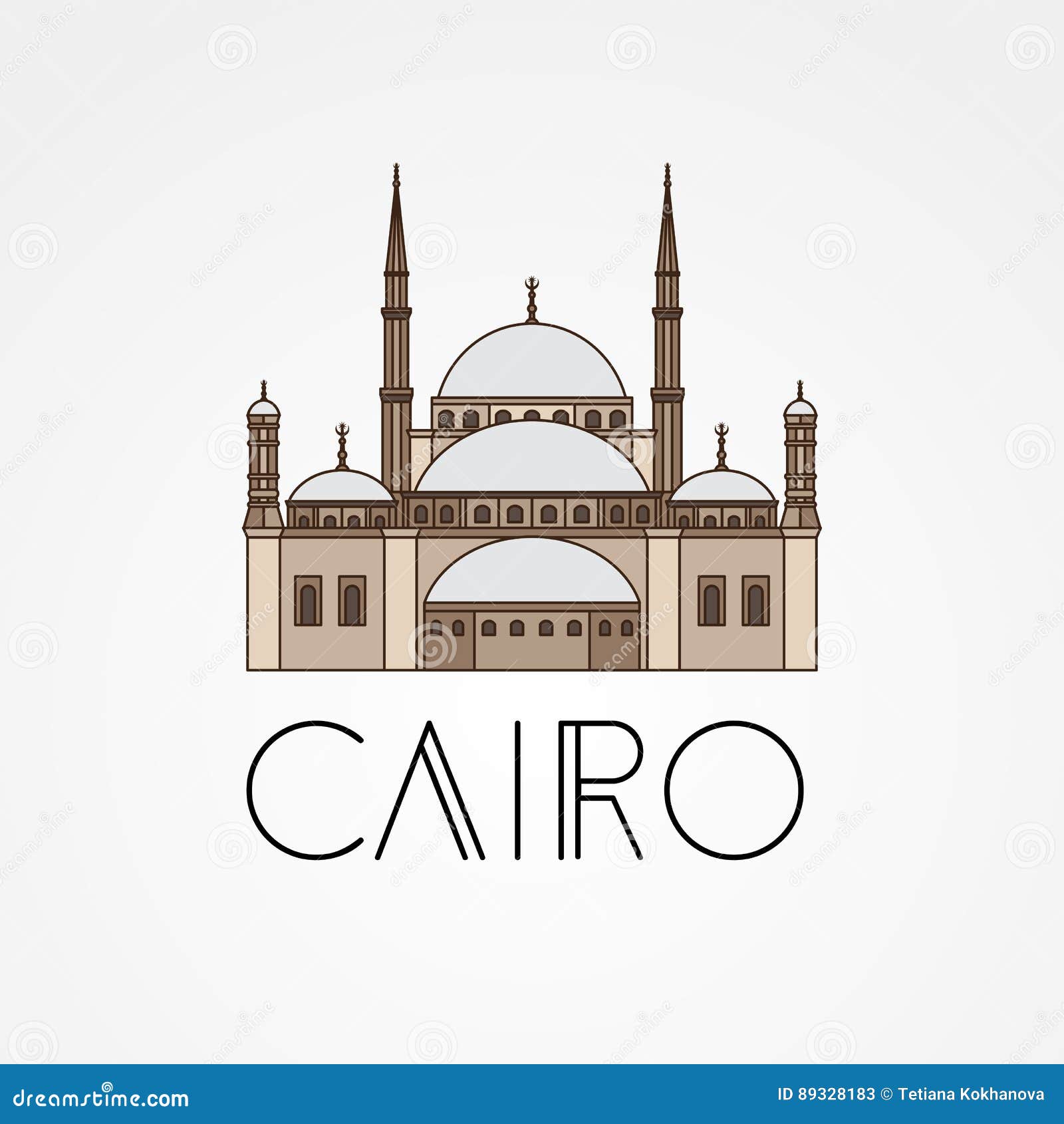 Vector Linear Symbol of Egypt. Stock Vector - Illustration of simple ...