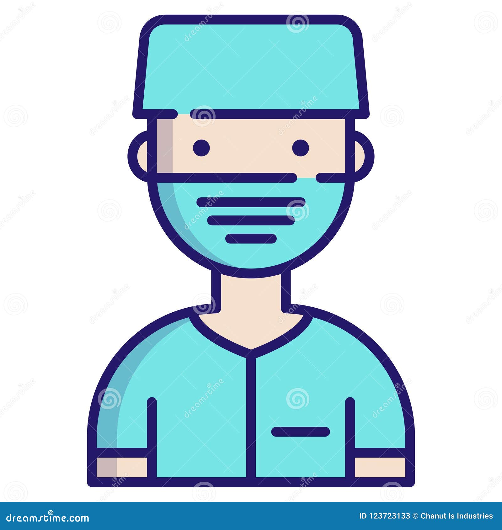 Vector LineColor Del Dentista Ilustración del Vector - Ilustración de ...