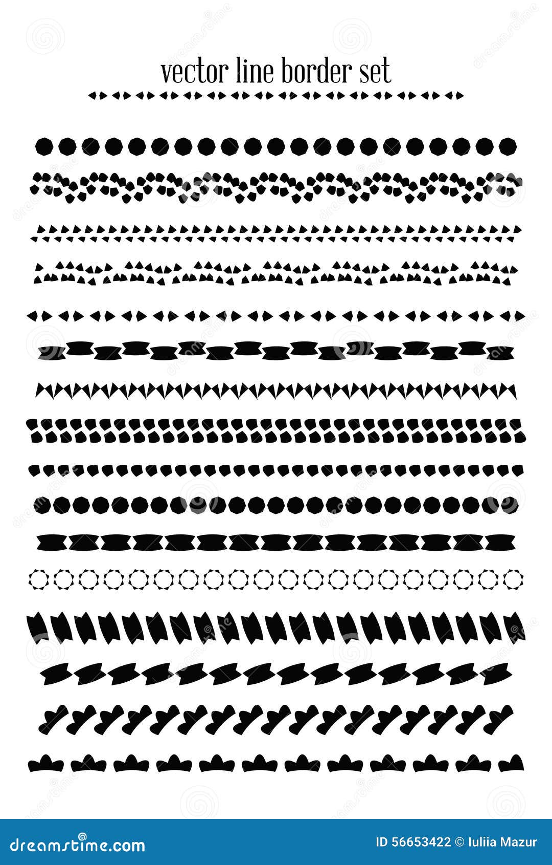 Vector Lines, Border Divides Set Stock Vector - Illustration of line ...