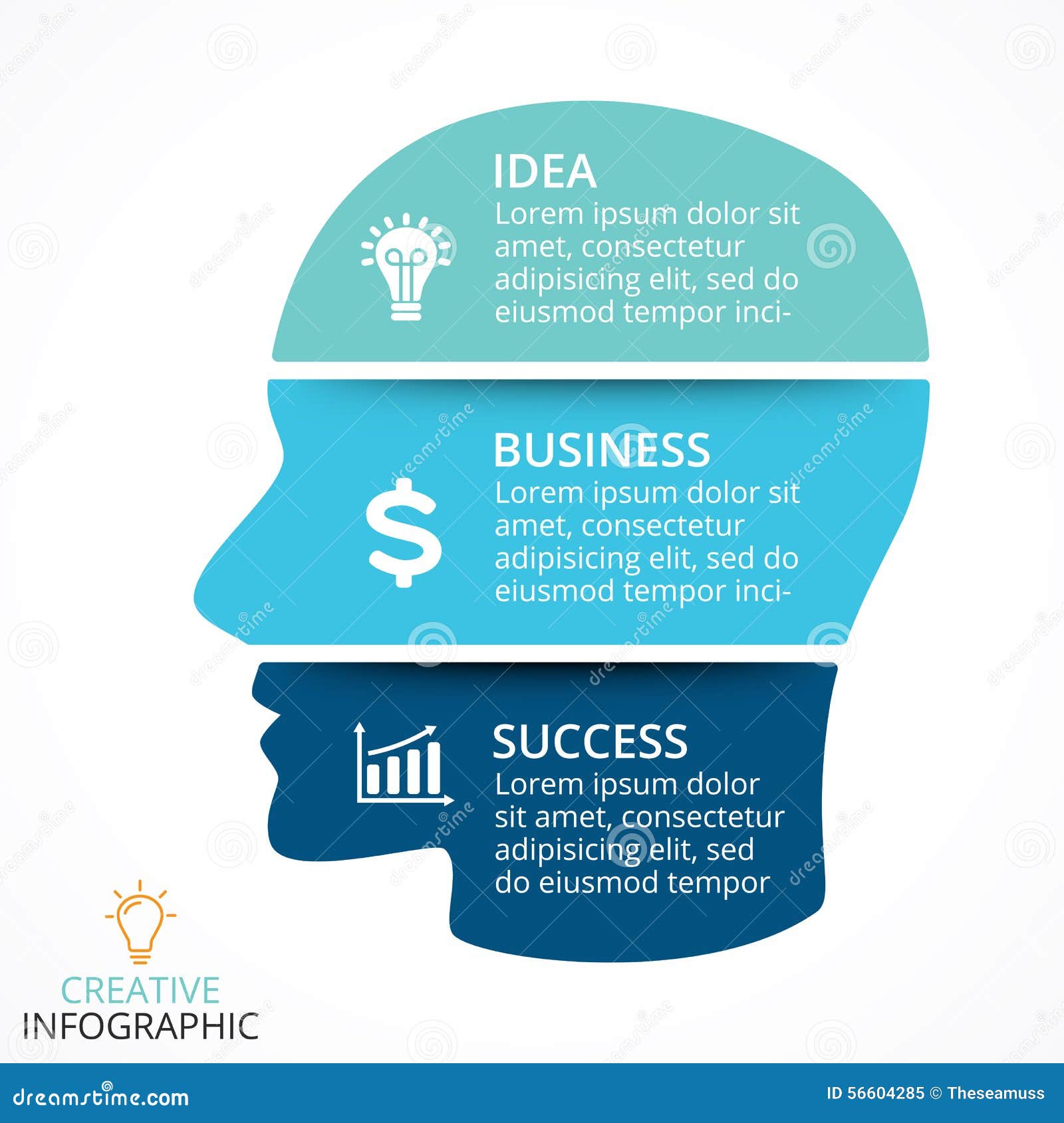 Vector Lines Human Face Infographic. Cycle Stock Vector - Illustration ...