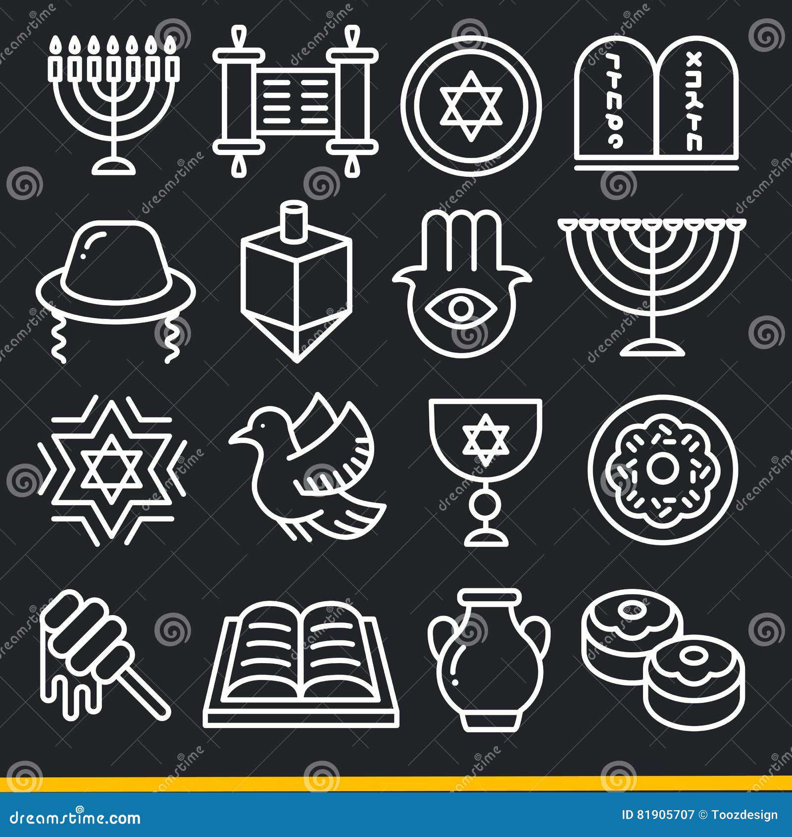 Vector Lines Icons Pack Collection Stock Vector - Illustration of ...