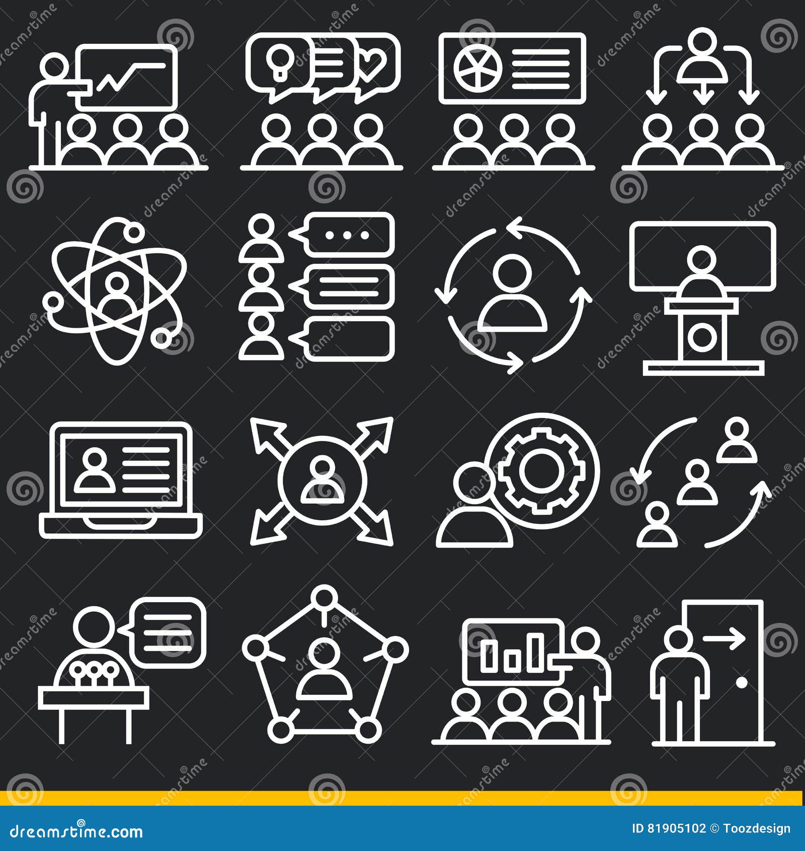 Vector Lines Icons Pack Collection Stock Vector - Illustration of ...