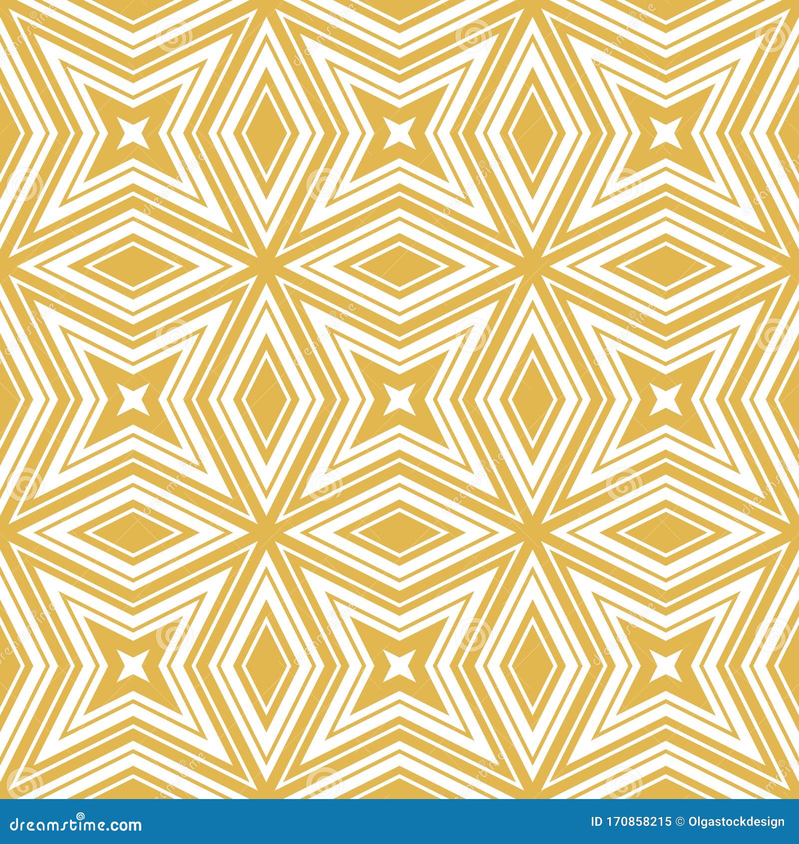 Vector Lines Seamless Pattern. Yellow and White Geometric Linear ...