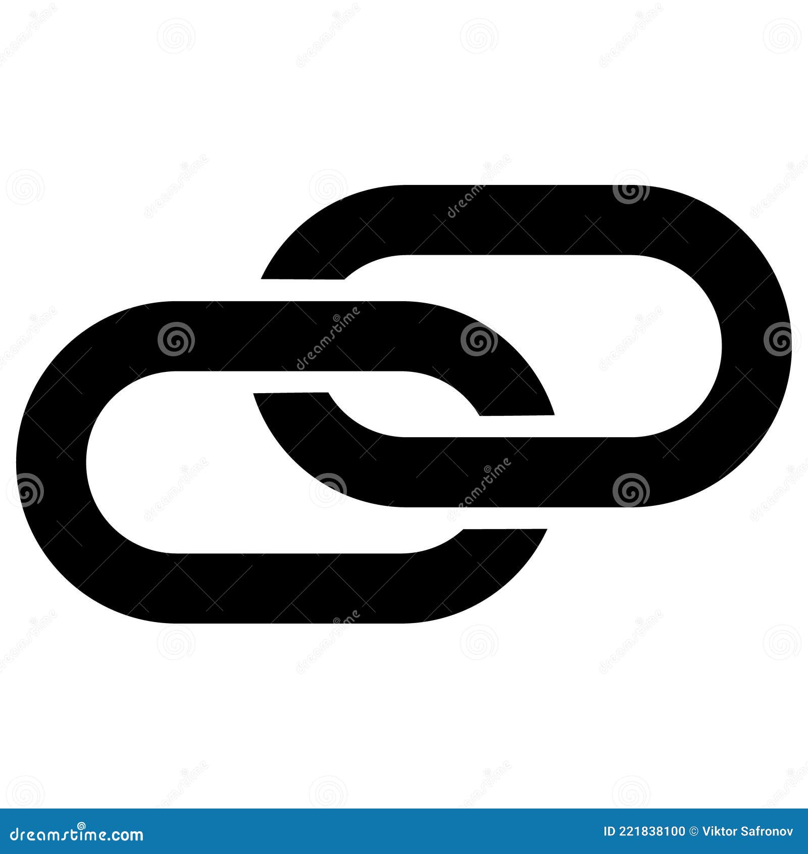 Vector Linkage Flat Icon Symbol Stock Vector - Illustration of symbol ...
