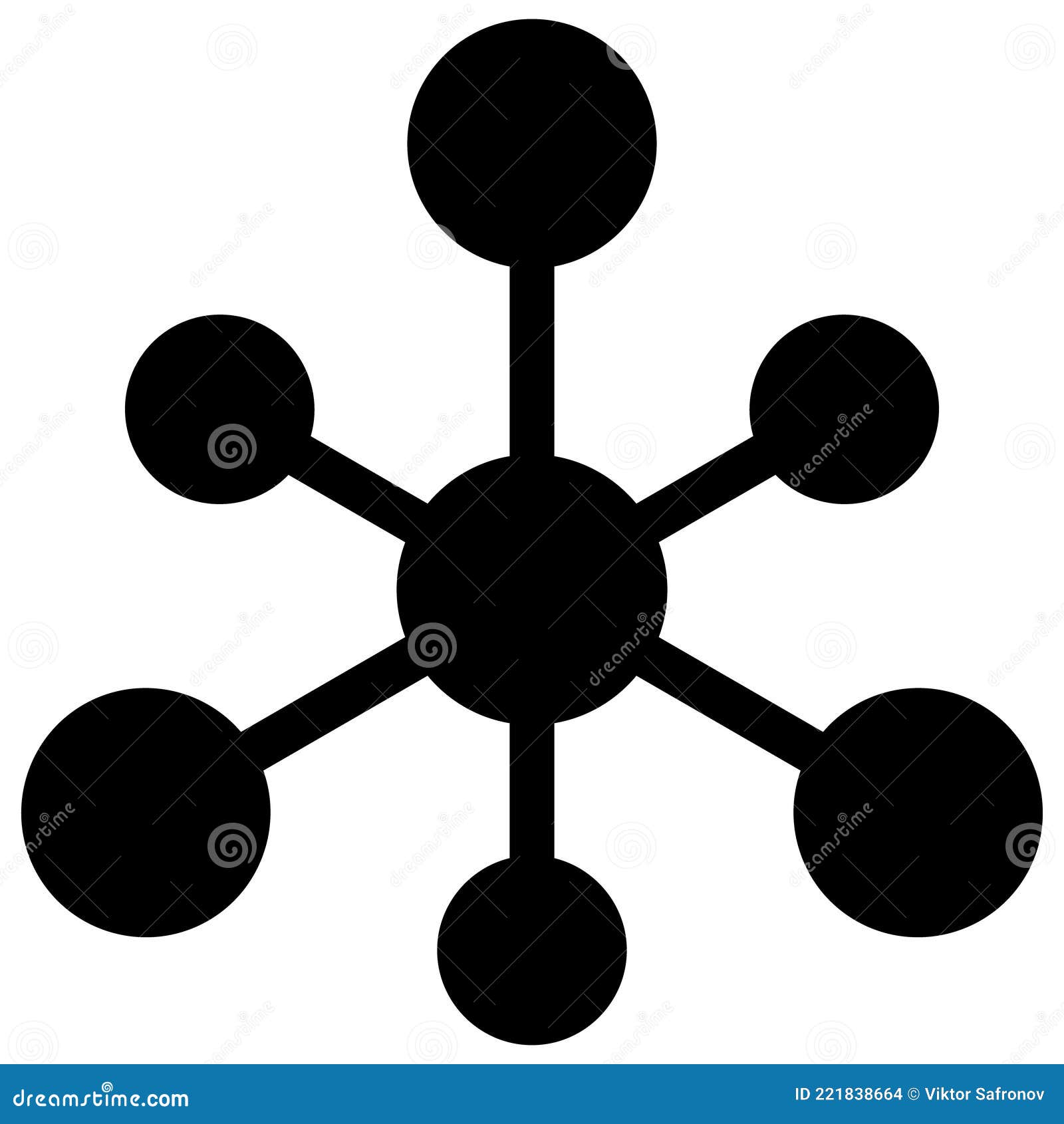 Vector Linked Hub Flat Icon Image Stock Vector - Illustration of ...