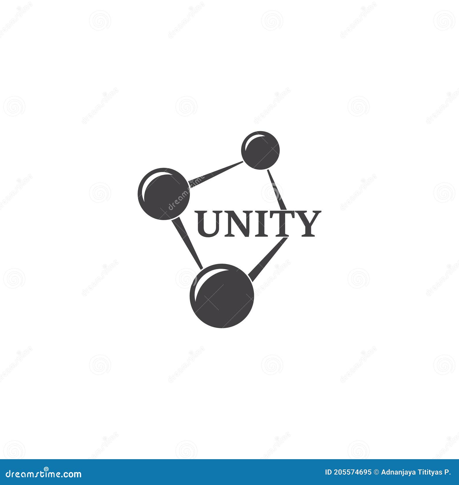 Vector of Linked Point Object Unity Symbol Decoration Logo Stock Vector ...