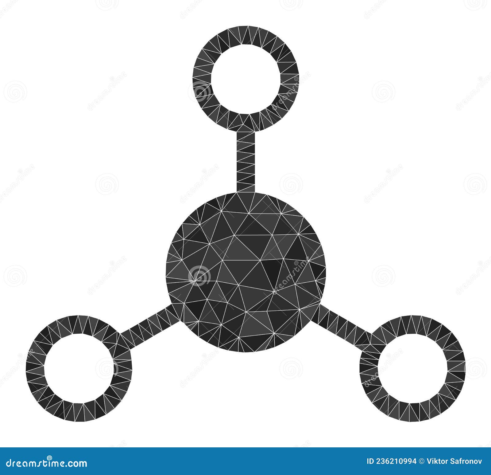 Vector Links Triangle Filled Icon Stock Vector - Illustration of ...