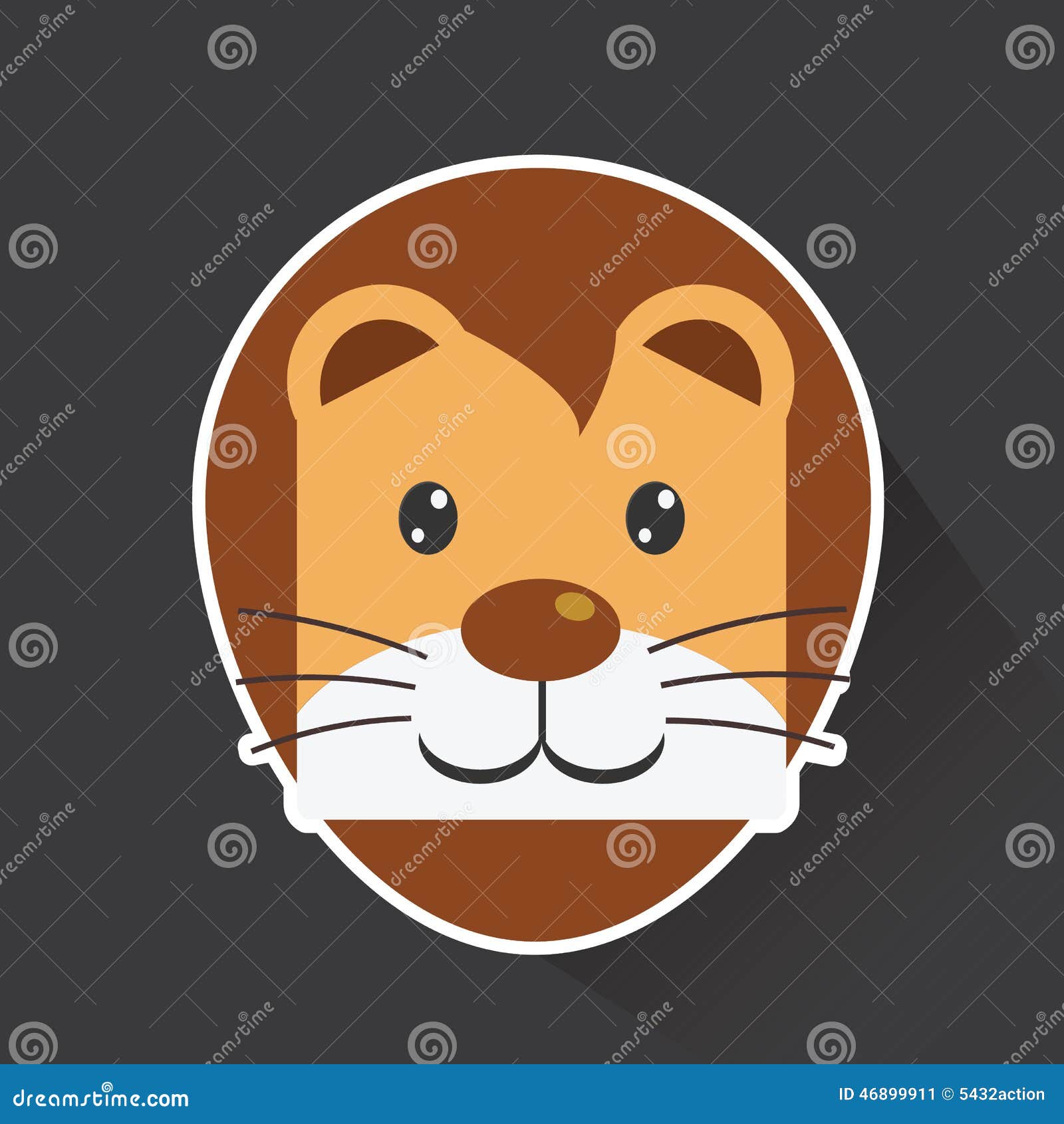 Vector of Lion in Sticker Style Stock Vector - Illustration of eps10 ...