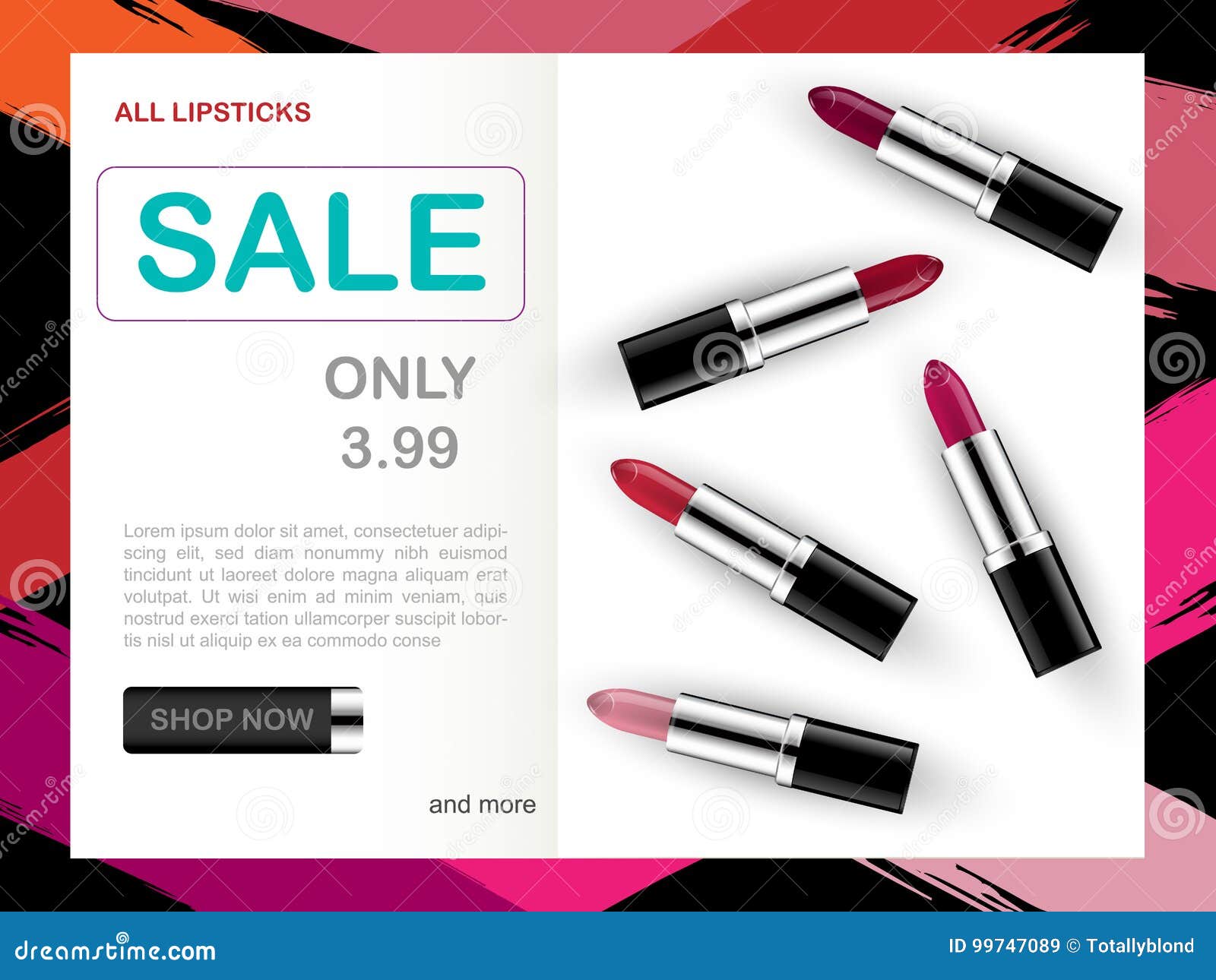 Vector Lipstick Package Design Stock Vector - Illustration of glamour ...