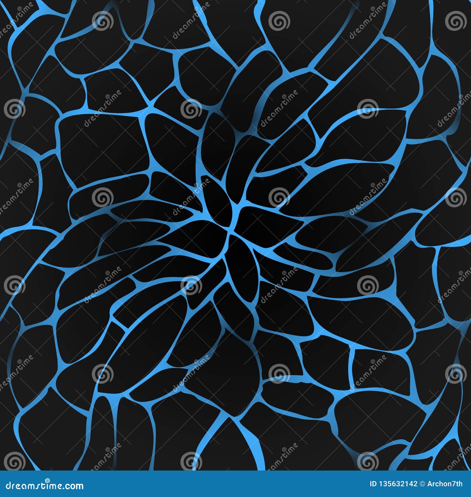 Vector Liquid Blue and Black Marble Abstract Background Seamless ...