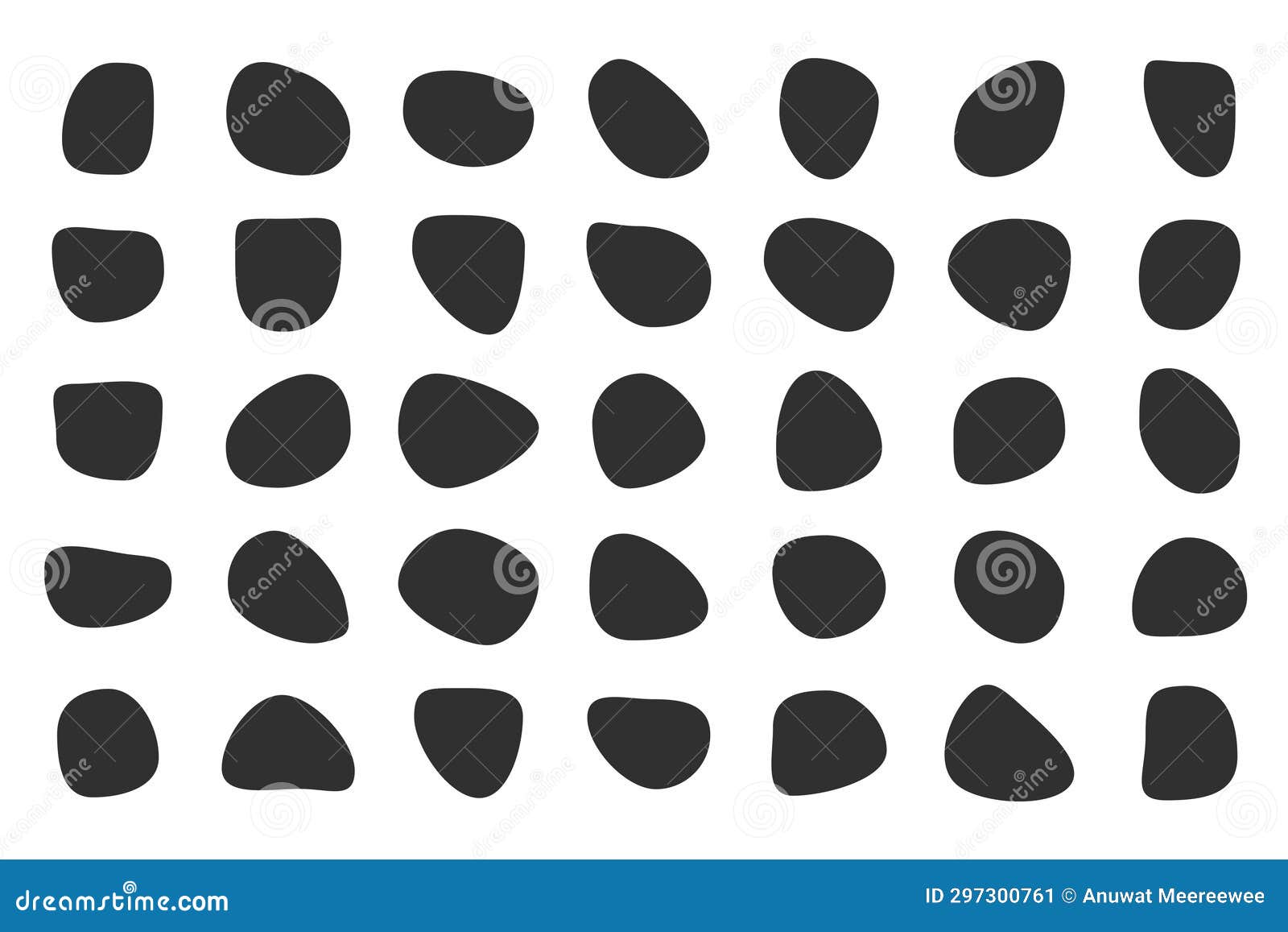 Vector Liquid Shadows Random Shapes. Black Cube Drops Simple Shapes ...