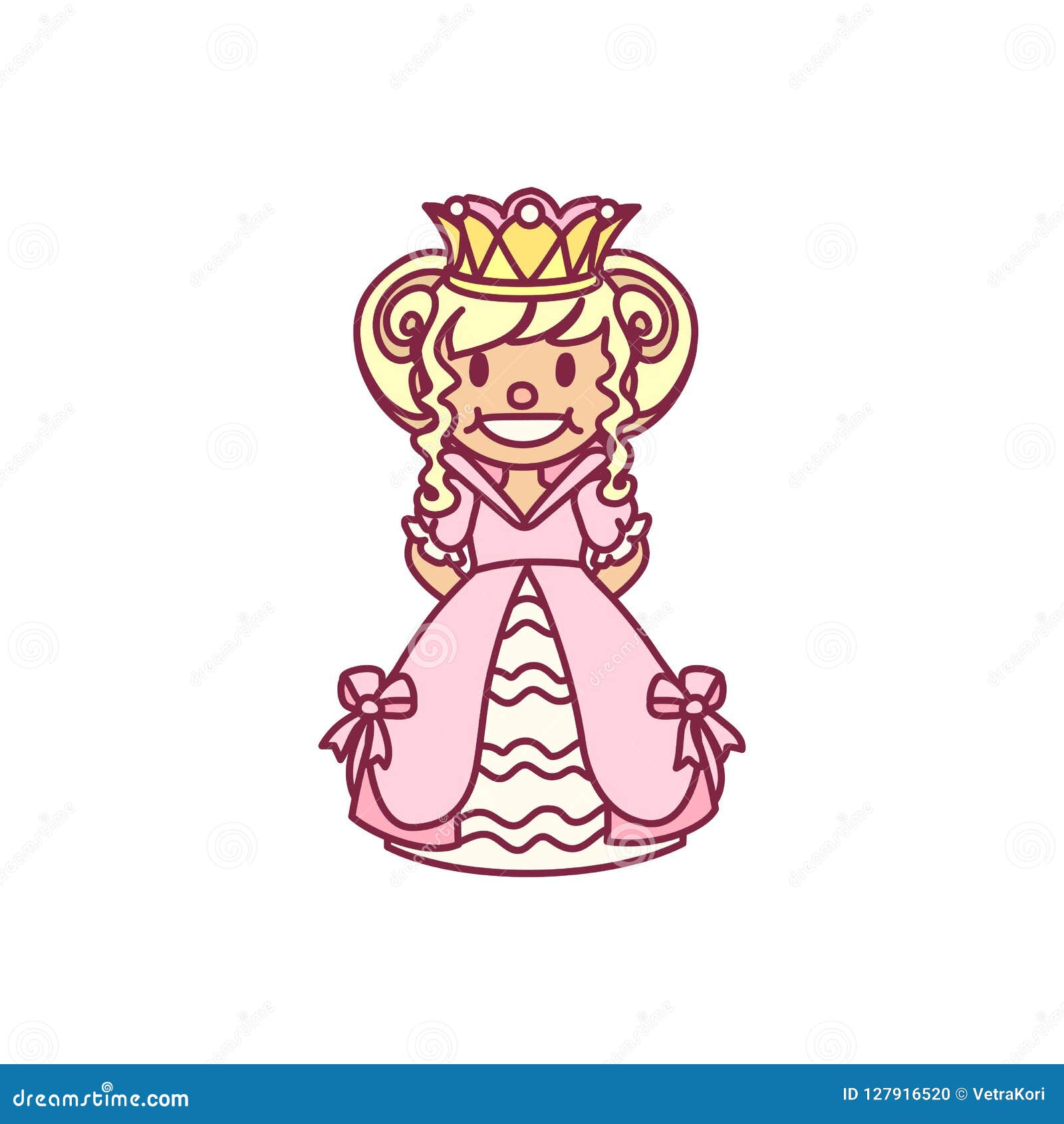 Vector Little Princess, Queen Stock Vector - Illustration of doll ...