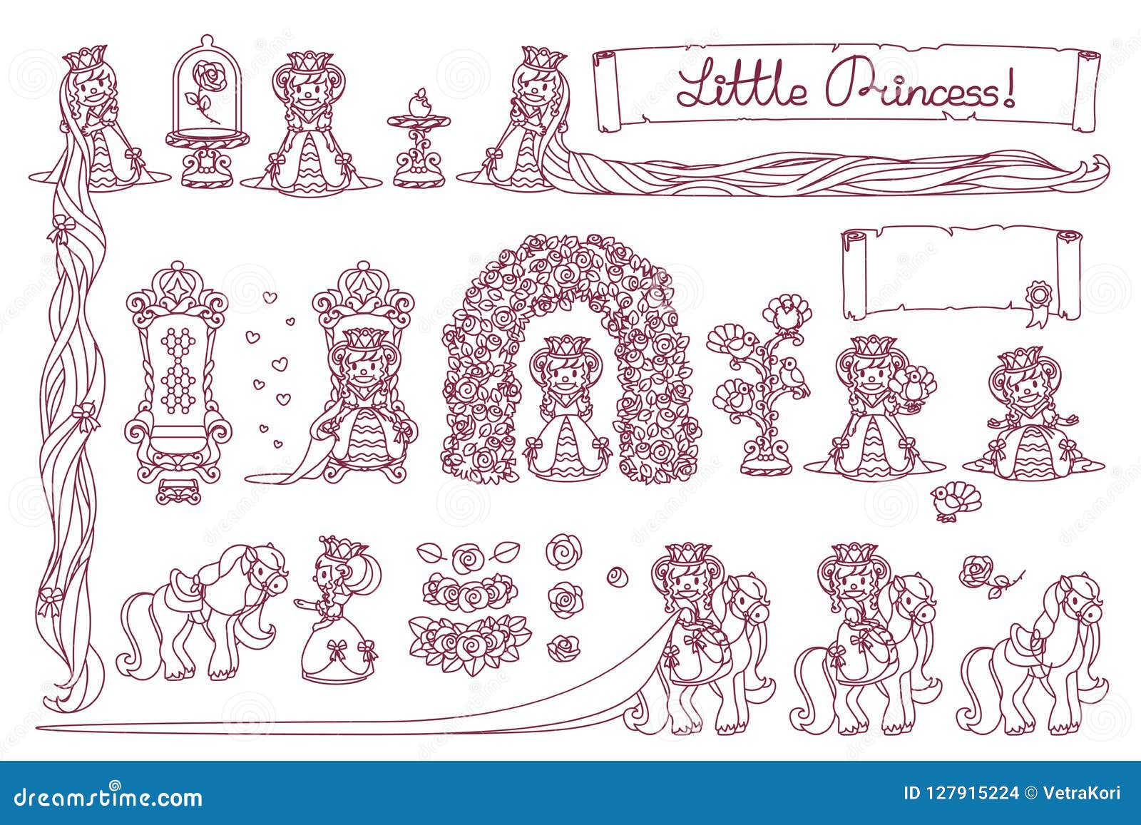 Princess Belle Frame Stock Illustrations – 6 Princess Belle Frame Stock ...