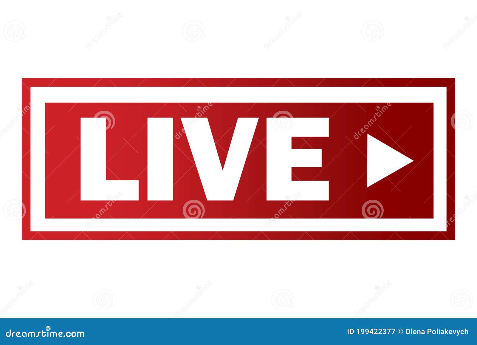 Vector Live Stream Logo. Red Live Button. Live Broadcast Sign. Online ...