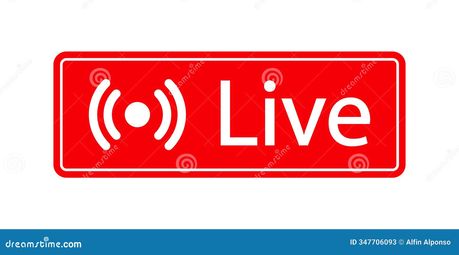 Vector Live Streaming Button. Live Streaming Sign Stock Illustration ...