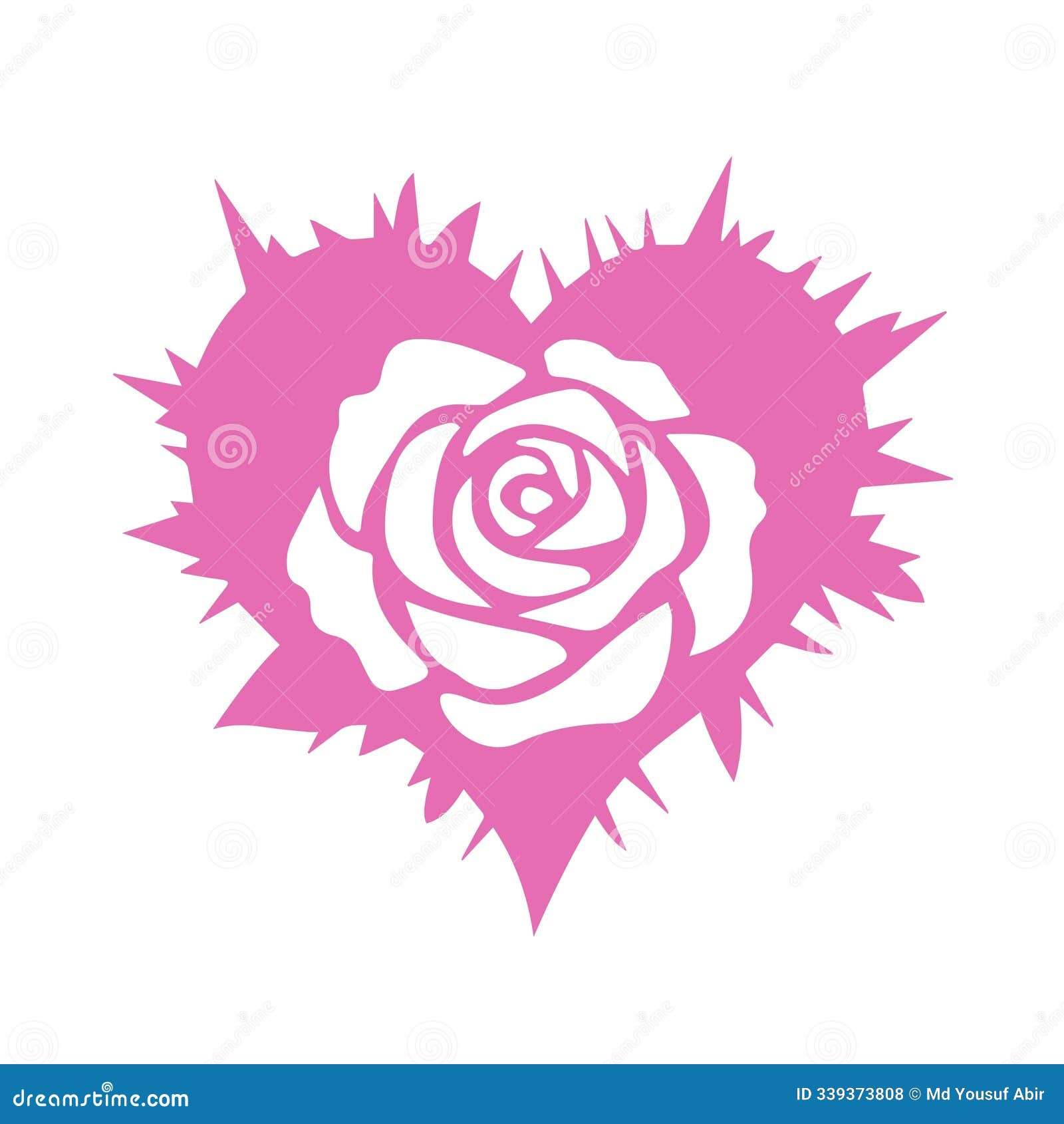 A Vector Llustration of a Rose Design Silhouette Stock Vector ...