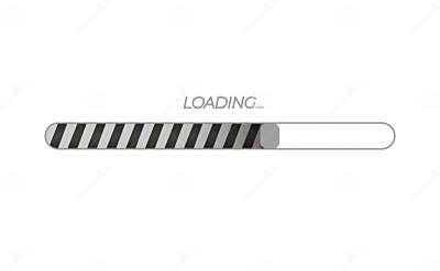 Vector Loading Bar, Black and White Illustration, Web Icon Template ...