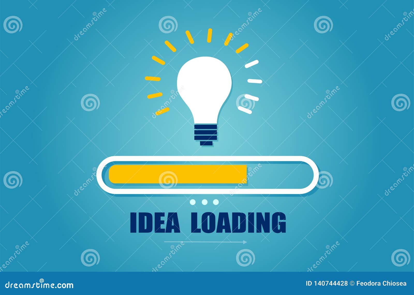 Vector of a Loading Bar almost Complete with Idea Light Bulb Stock ... Vector of a Loading Bar almost Complete with Idea Light Bulb Stock ...