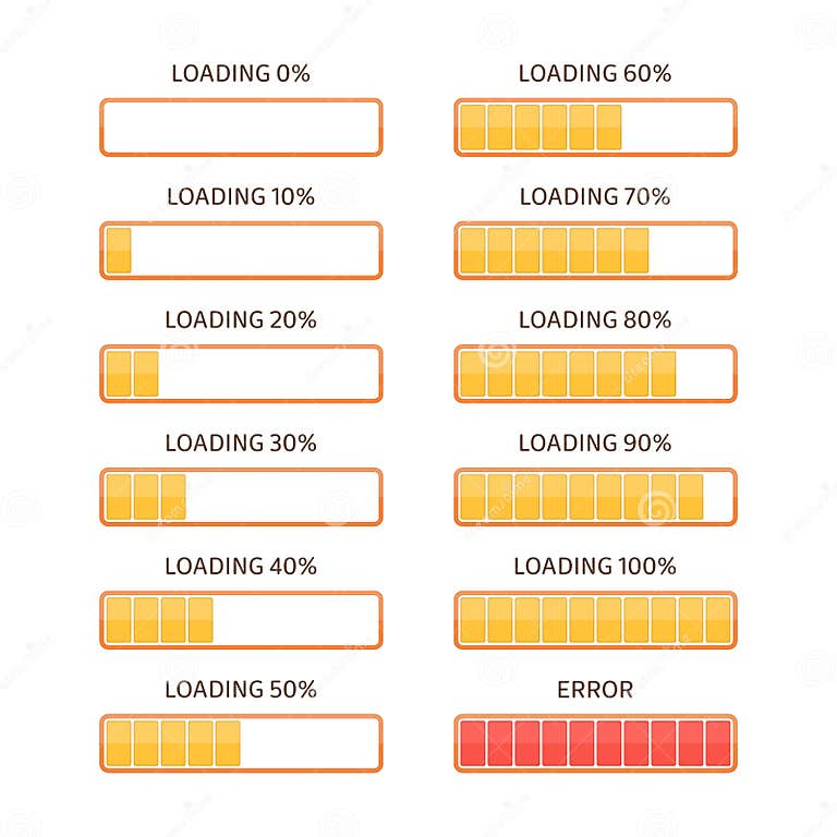 Vector loading bar. stock vector. Illustration of download - 117289583