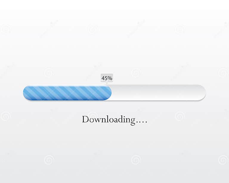 Vector Loading Bar. Progress of Downloading or Uploading Stock Vector - Illustration of data ...