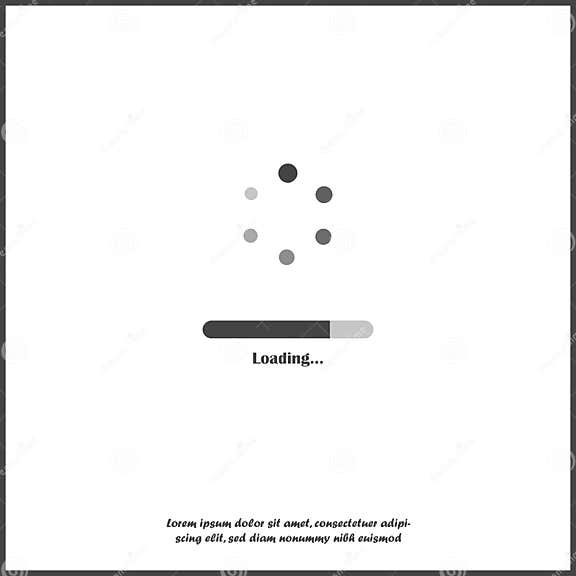 Vector Loading Icon on White Isolated Background Stock Vector ...