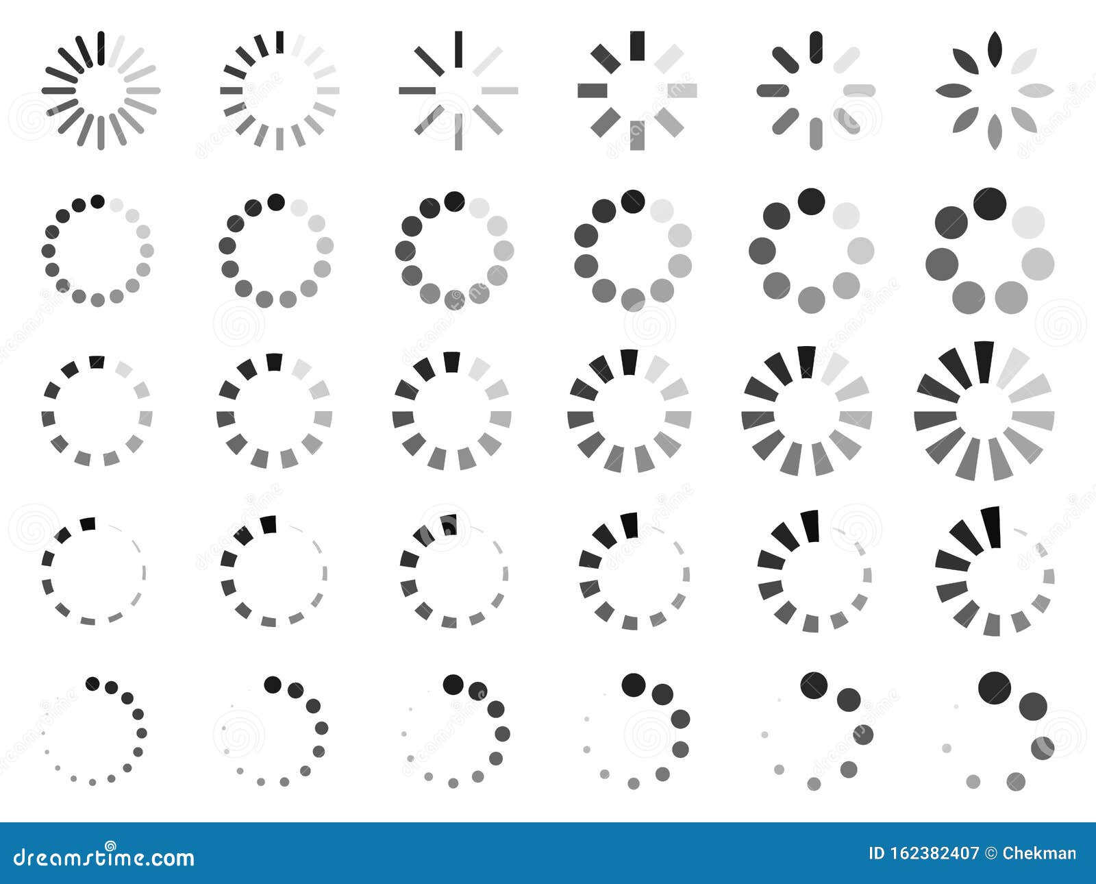 Vector Loading icons set stock illustration. Illustration of graphic ... Vector Loading icons set stock illustration. Illustration of graphic ...