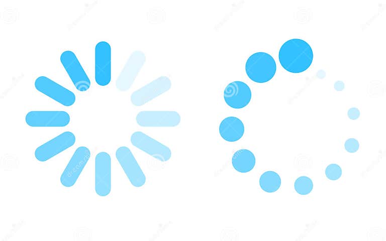 Vector Loading Icons on White Background. Stock Vector - Illustration ...