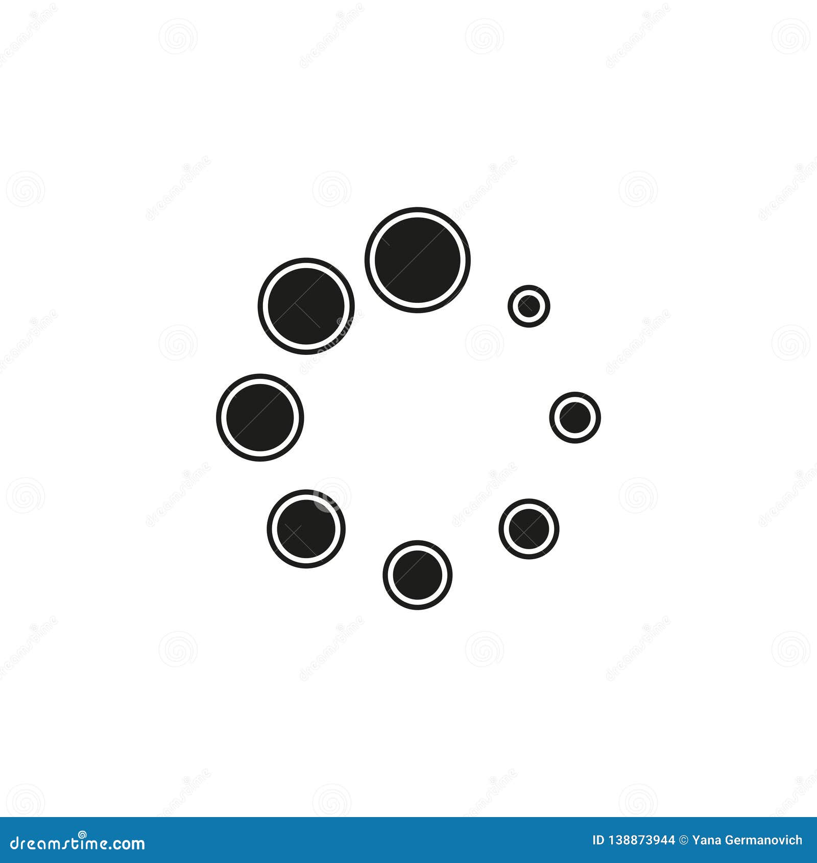 Vector Loading Progress - Computer Graphic Symbol Isolated Stock Illustration - Illustration of ...