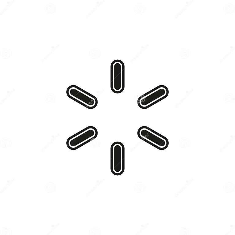 Vector Loading Progress - Computer Graphic Symbol Isolated Stock ...