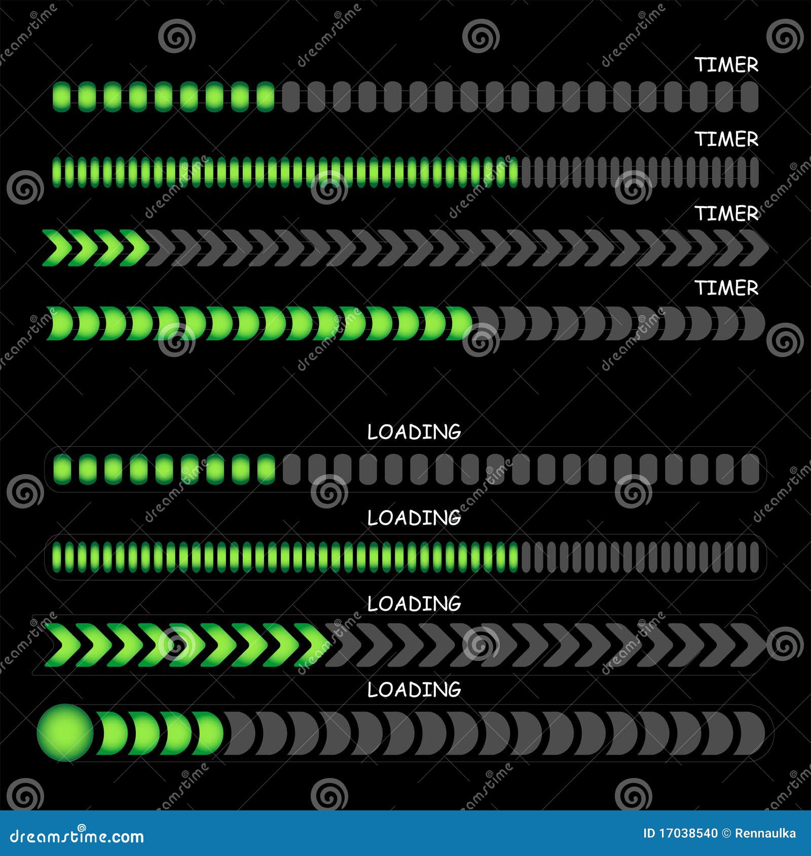Vector Loading Signs and Timer Signs Stock Vector - Illustration of ...
