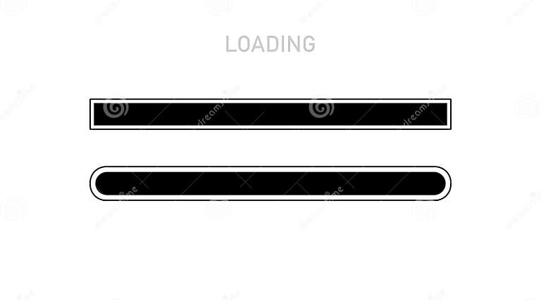 Vector Loading Template Element with Outline Shape Download Progress ...