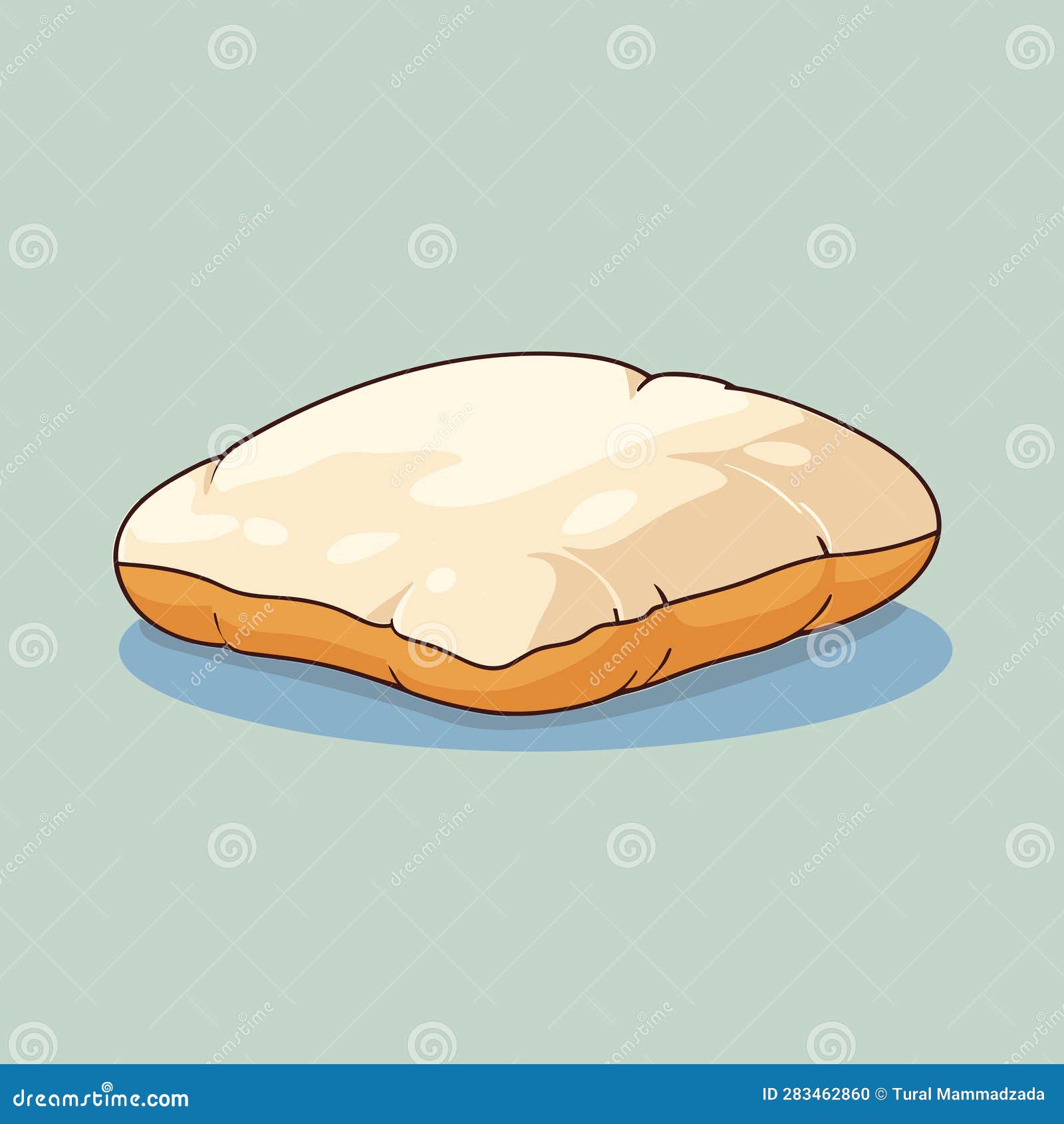 Vector of a Loaf of Bread on a Blue Background Stock Vector ...
