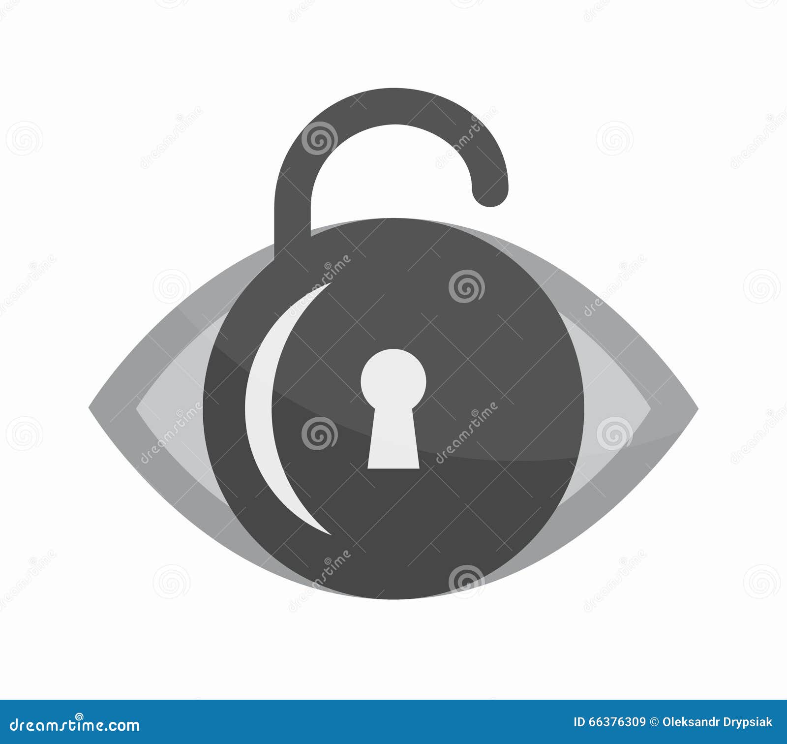 Vector lock and eye logo stock vector. Illustration of sign - 66376309