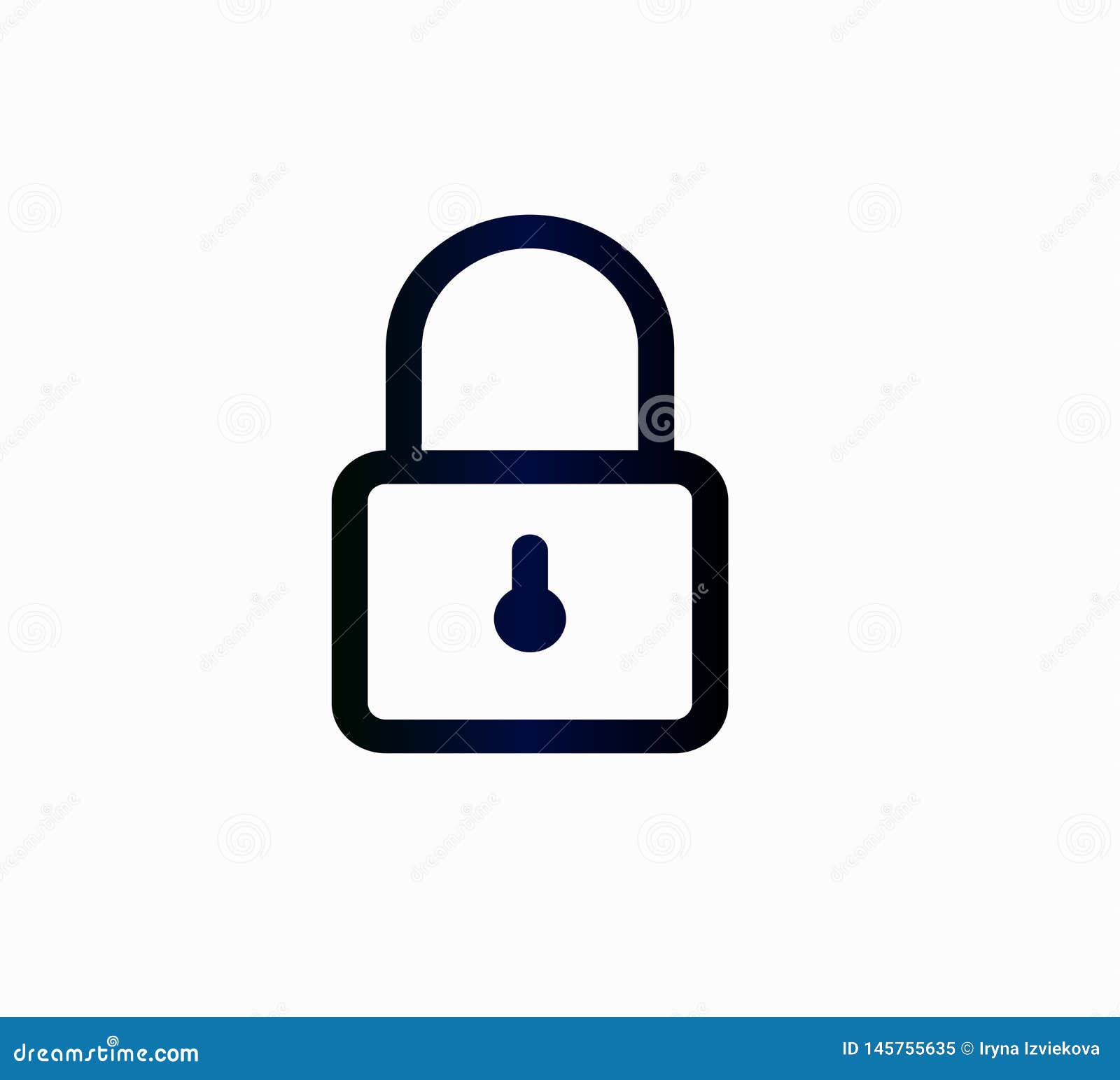 Vector Lock Icon, Icon for Smartphone - Lock Screen Stock Vector ...