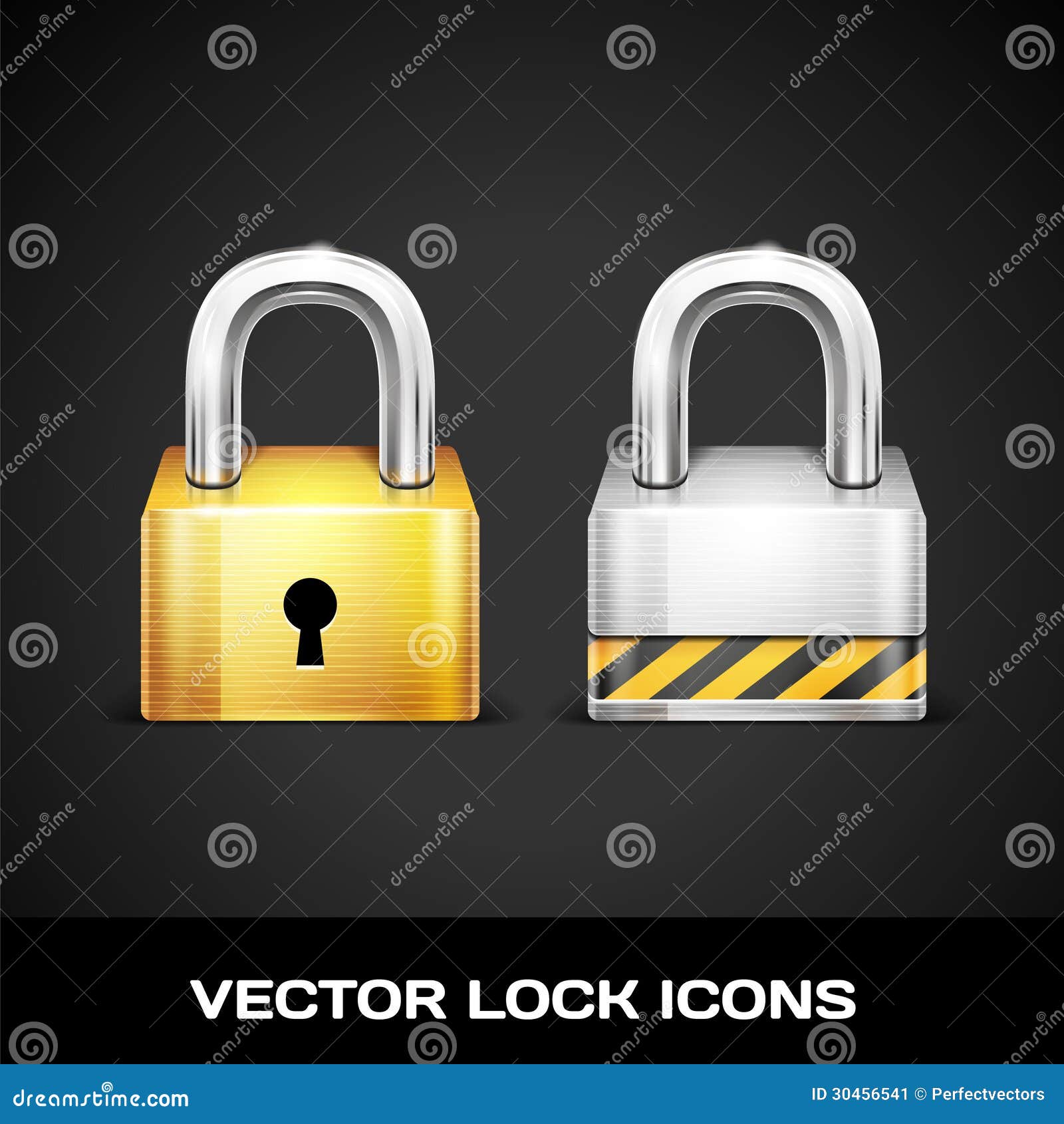 Vector Lock Icons stock vector. Illustration of digital - 30456541