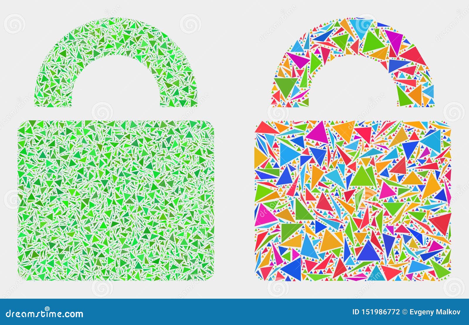 Vector Lock Mosaic Icon of Triangles Stock Vector - Illustration of ...