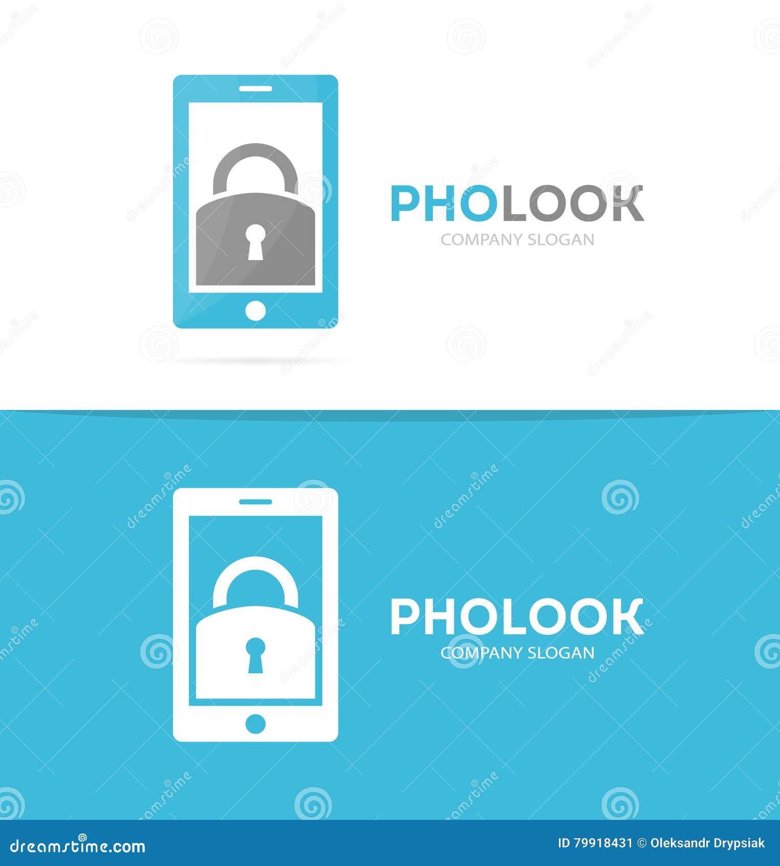 Vector Lock and Phone Logo Combination. Padlock and Mobile Symbol or ...
