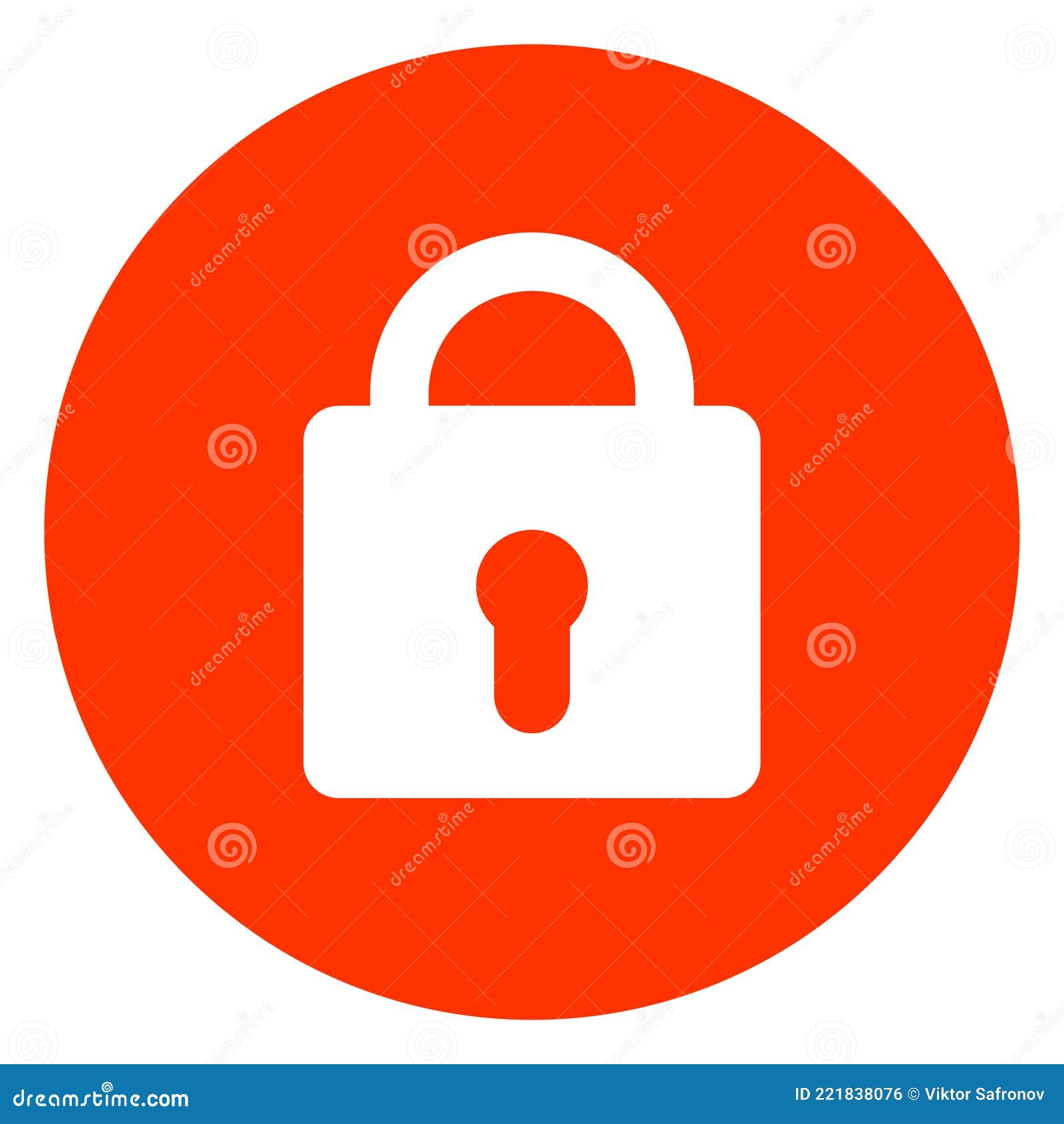 Vector Locked Flat Icon Symbol Stock Vector - Illustration of safety ...