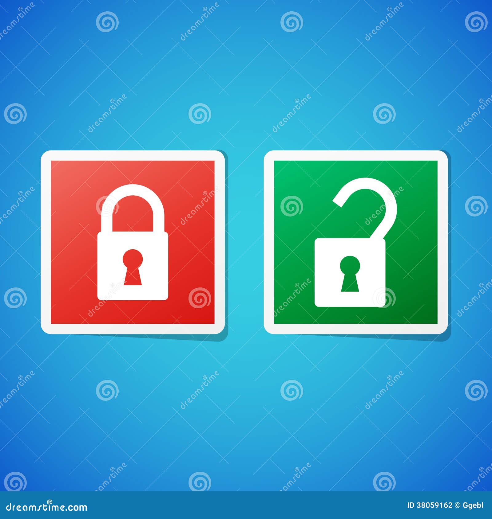 Vector locker icons stock vector. Illustration of unlock - 38059162