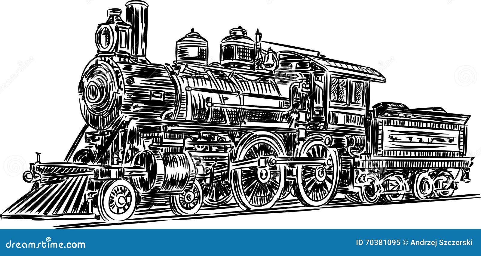 Vector-locomotora ilustración del vector. Ilustración de paso - 70381095