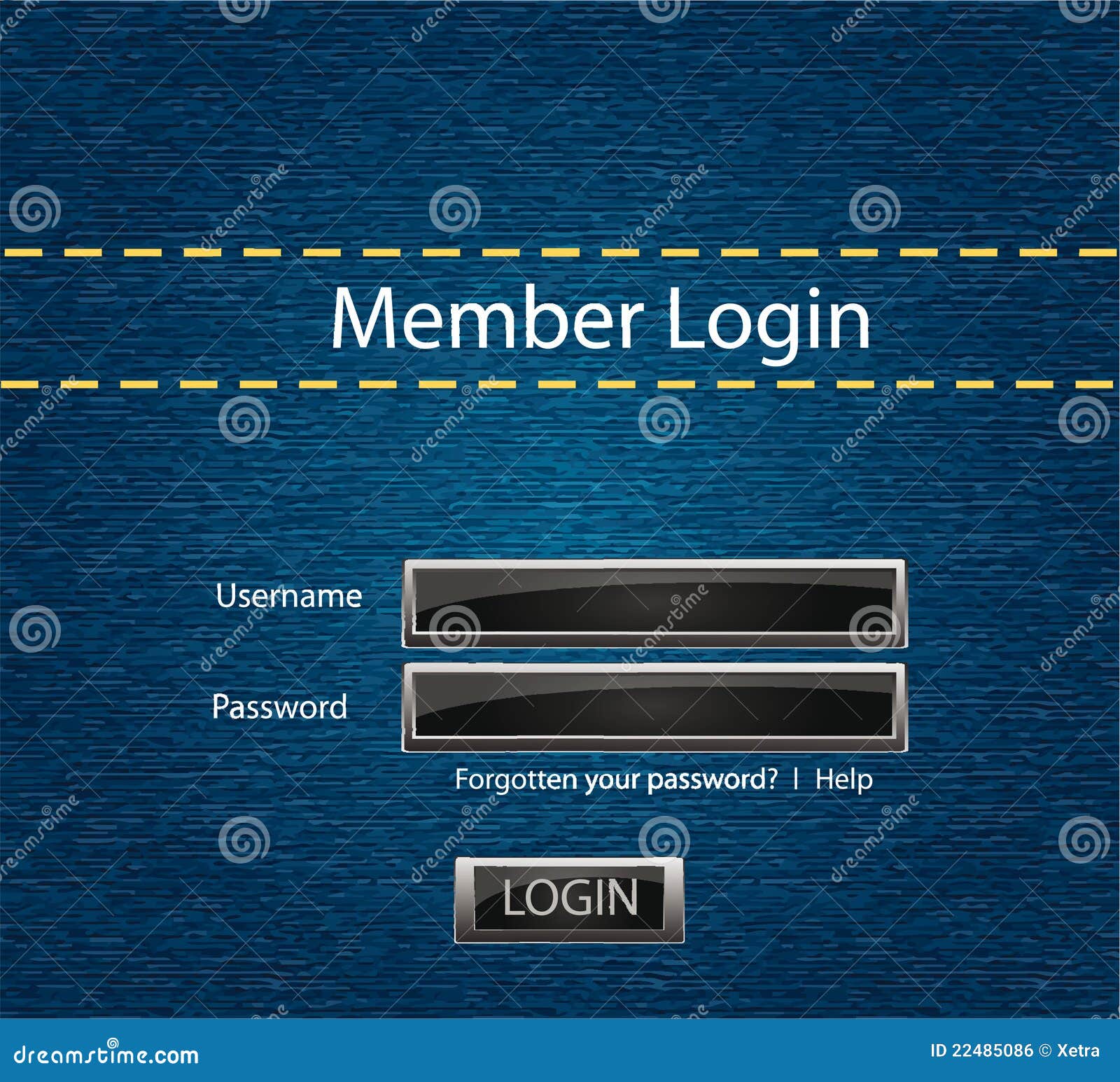Vector Login Background with Blue Jeans Motive Stock Vector ...