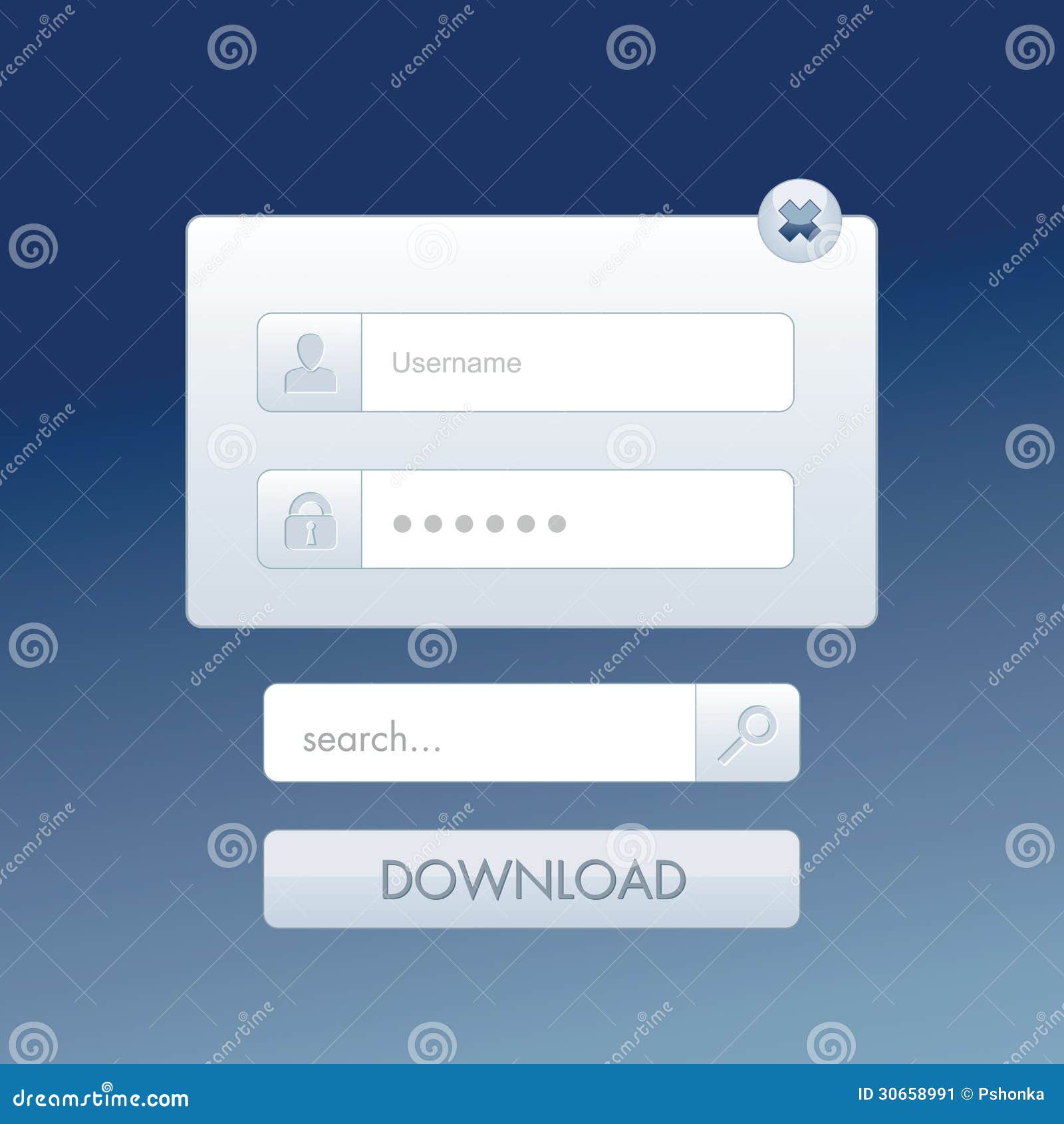 Vector login background stock vector. Illustration of browse - 30658991