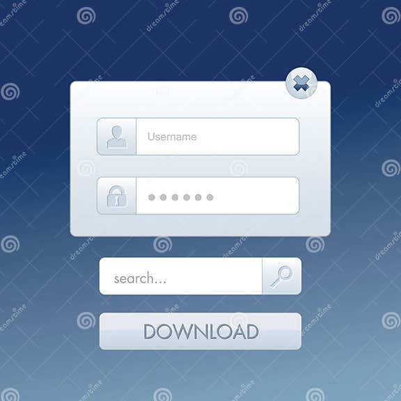 Vector login background stock vector. Illustration of browse - 30658991