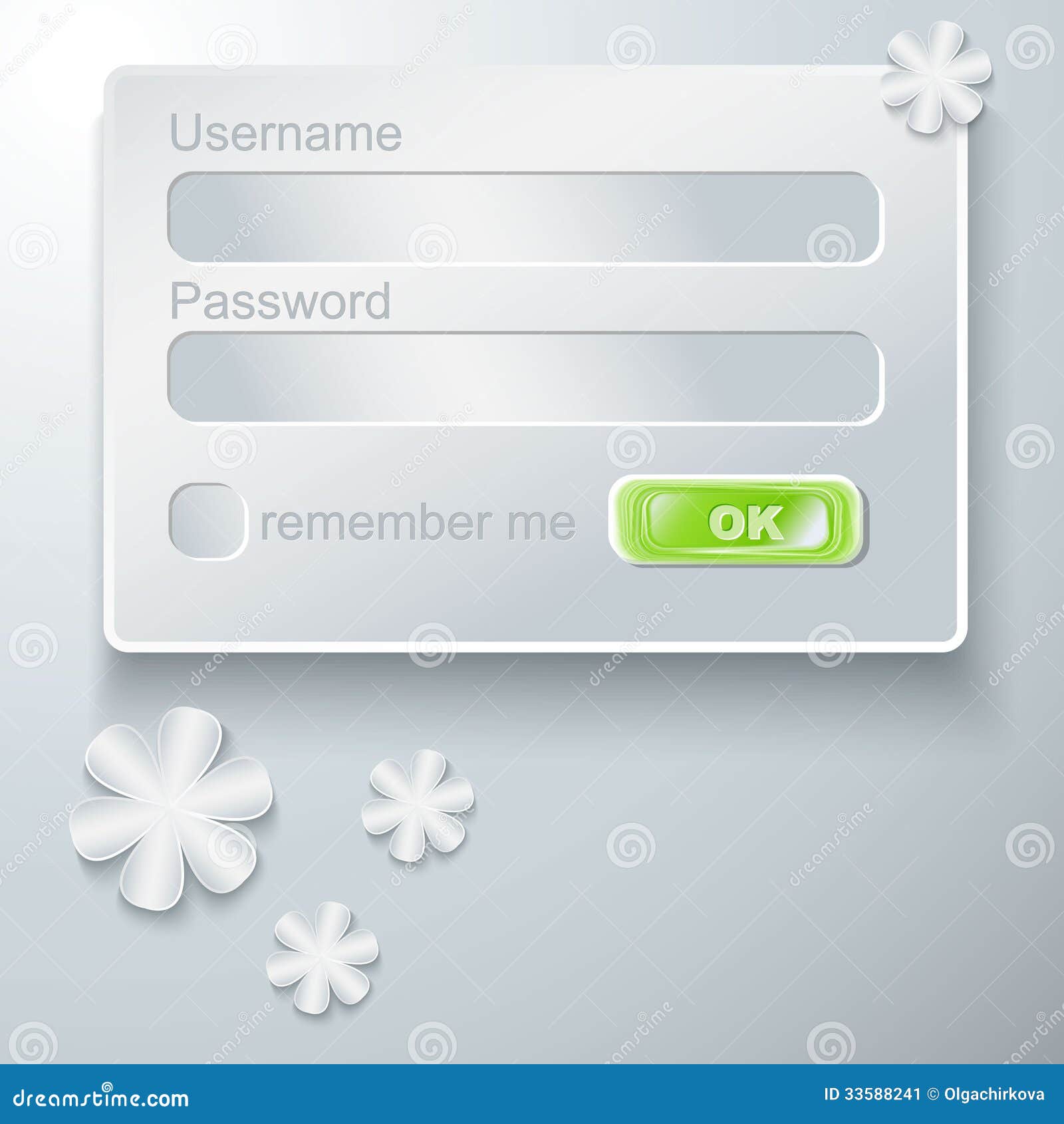 Vector Login Form Template Stock Vector Illustration Of
