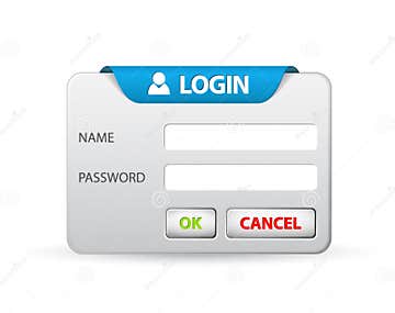 Vector login form template stock vector. Illustration of label - 22740415